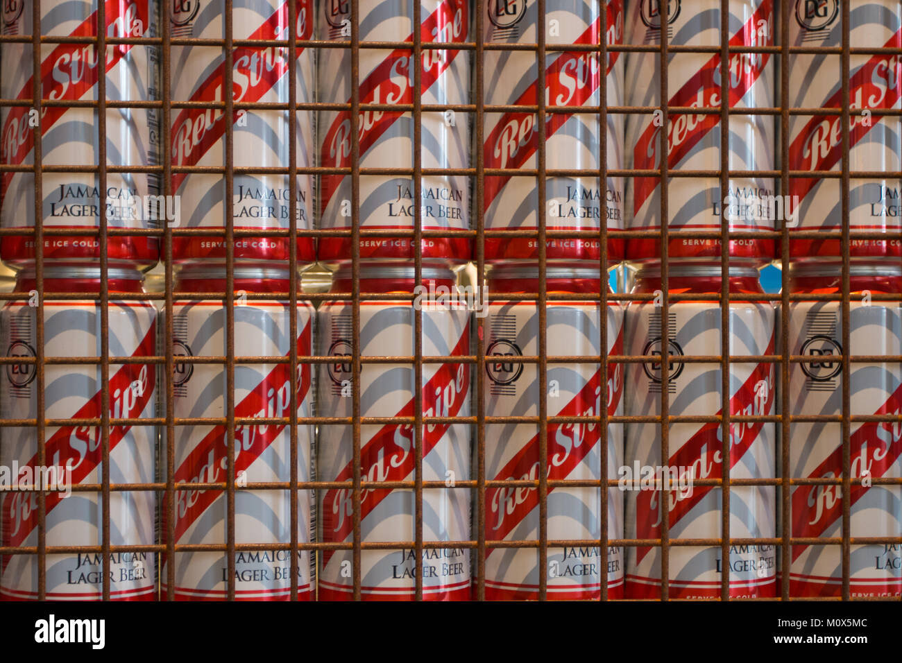 Red stripe cans hi-res stock photography and images - Alamy