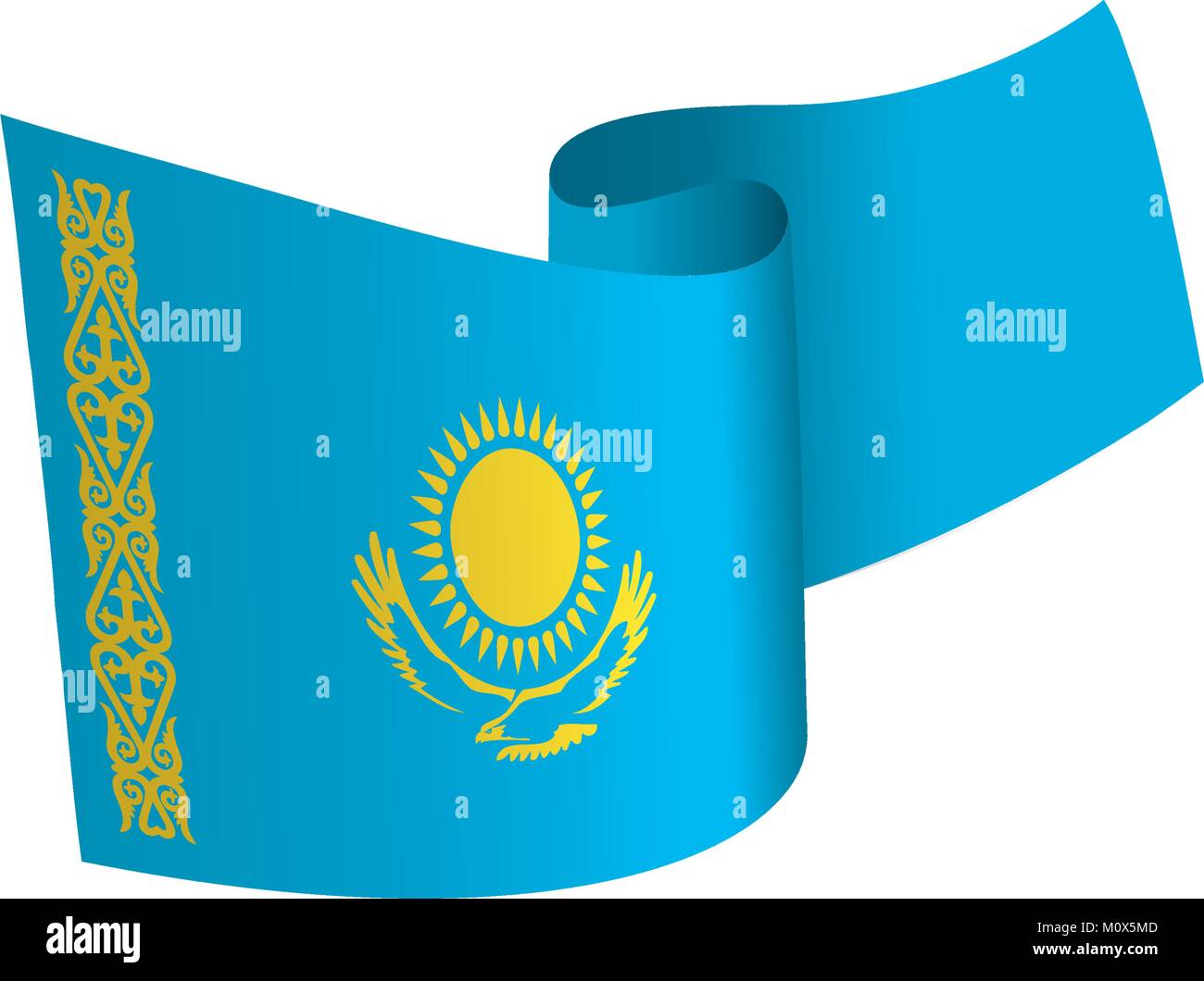 Kazakhstan flag, vector illustration Stock Vector Image & Art - Alamy