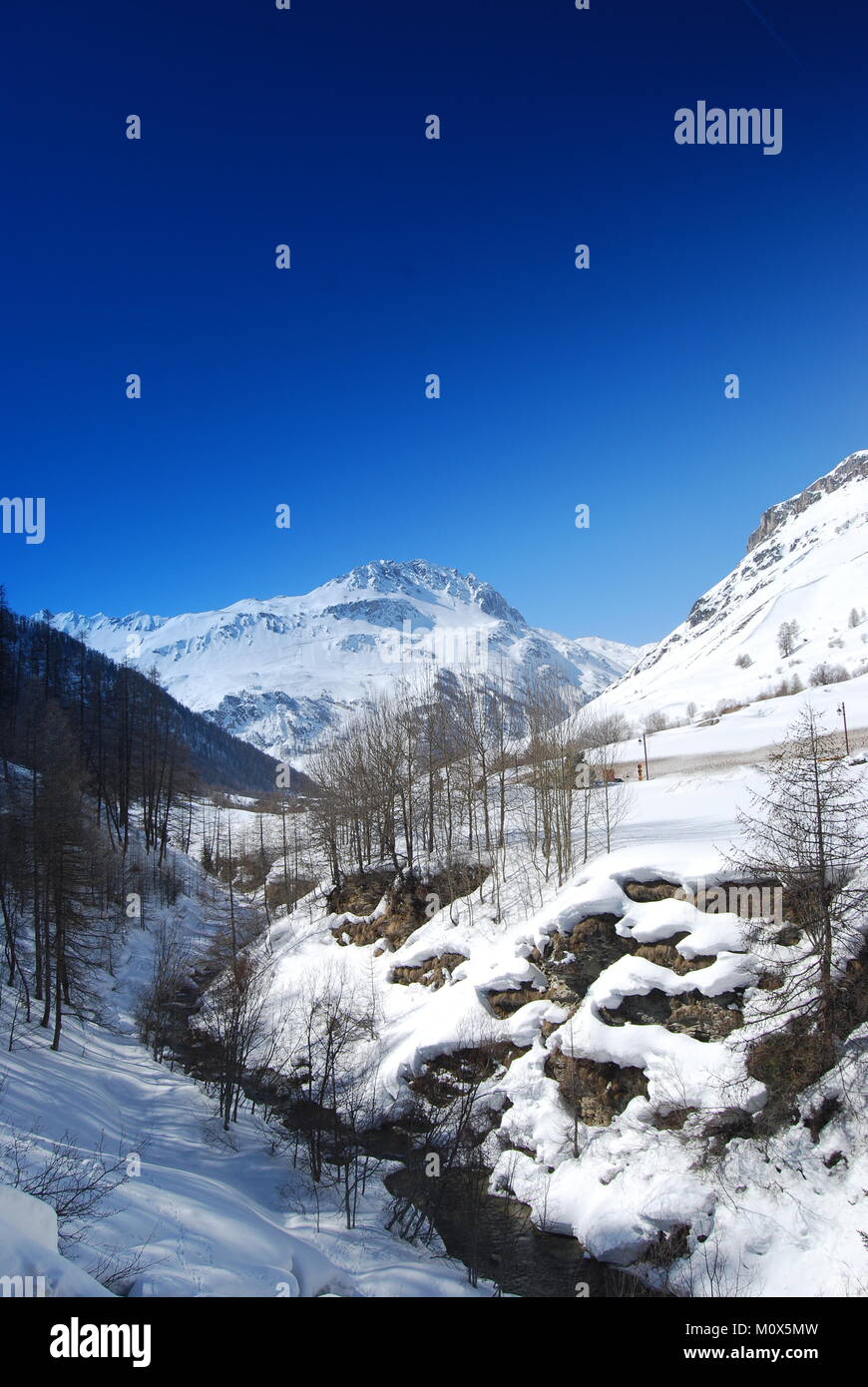 Mountains with Snow in the Alps Stock Photo - Alamy