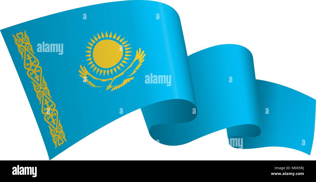 Kazakhstan flag, vector illustration Stock Vector Image & Art - Alamy