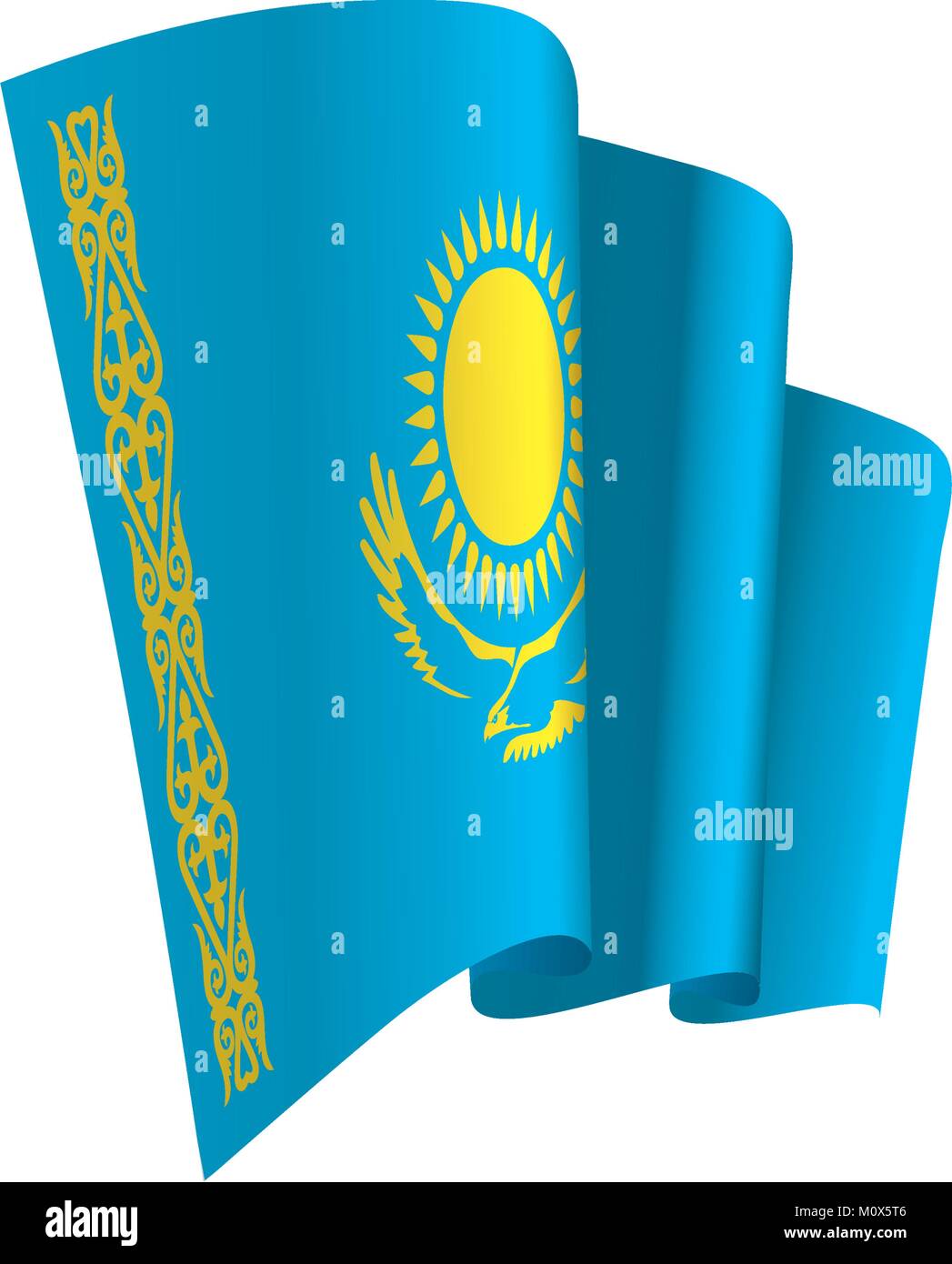 Kazakhstan flag, vector illustration Stock Vector Image & Art - Alamy