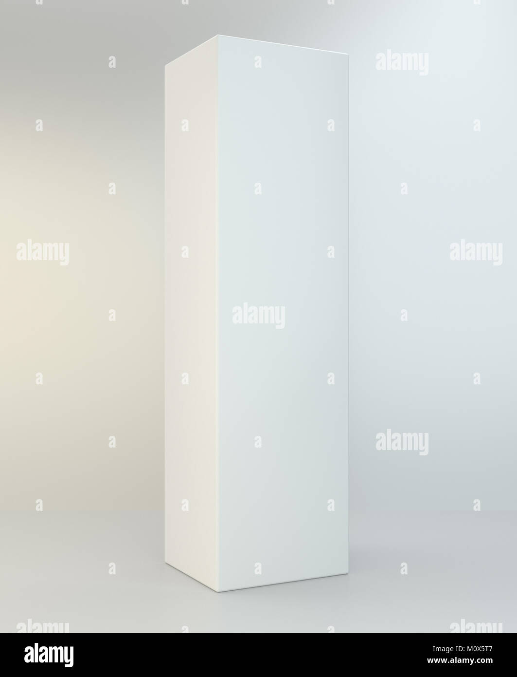 Realistic cardboard box on white background. White container, packaging ...