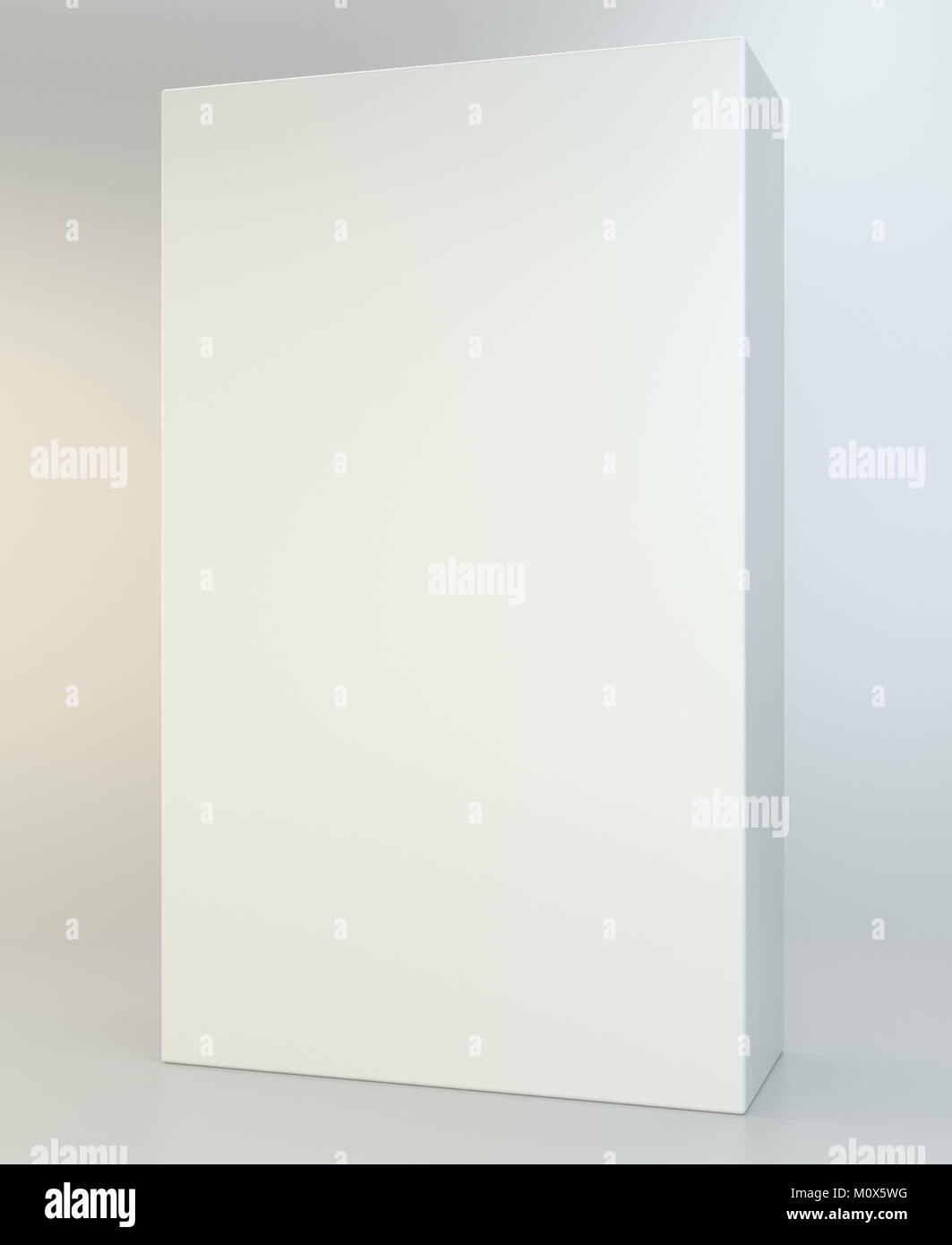 Realistic cardboard box on white background. White container, packaging ...