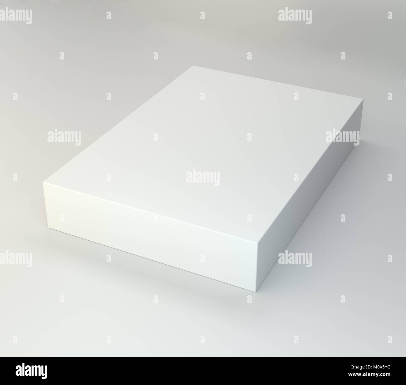 White square box. Cardboard box, container, packaging. 3d illustration ...