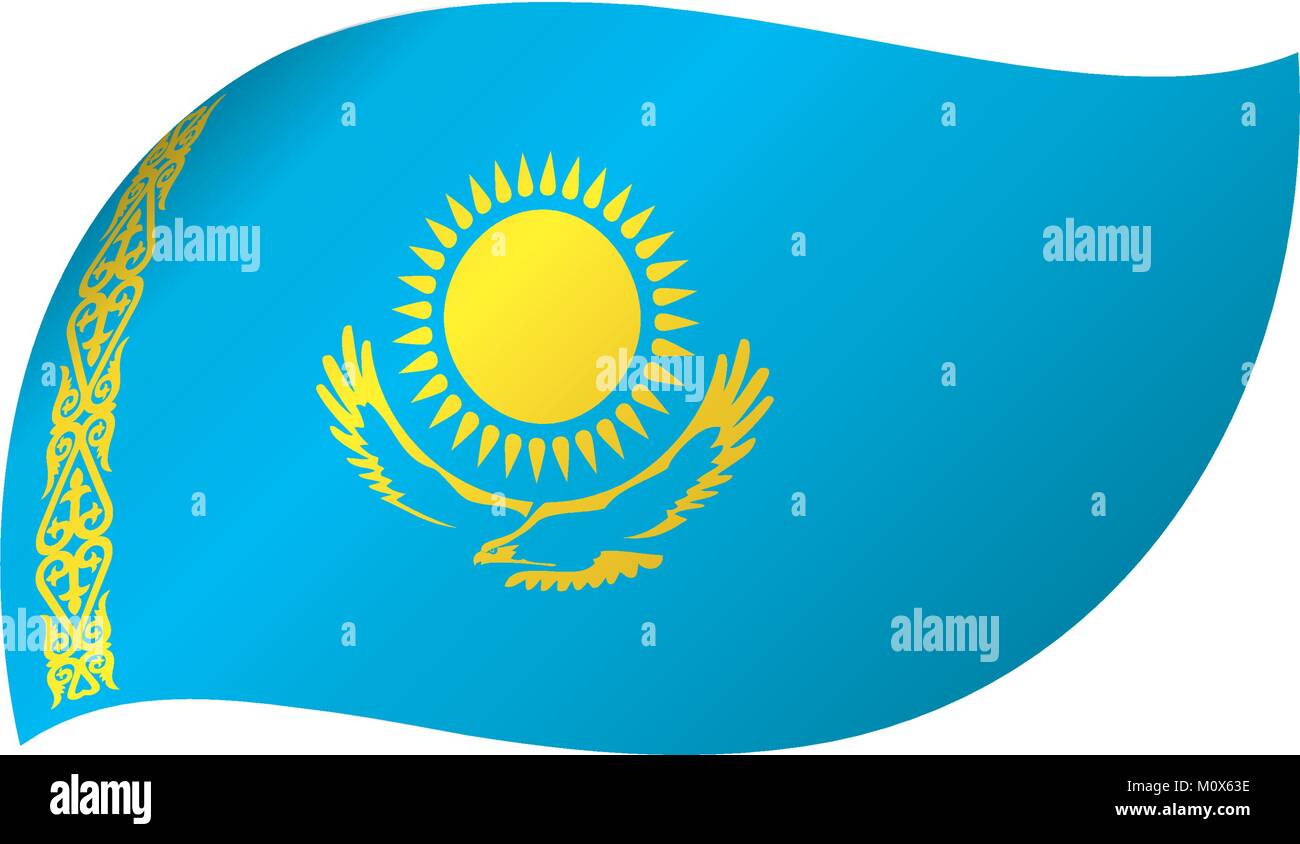 Kazakhstan flag, vector illustration Stock Vector Image & Art - Alamy