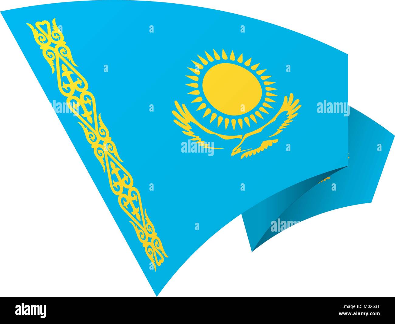 Kazakhstan flag, vector illustration Stock Vector Image & Art - Alamy