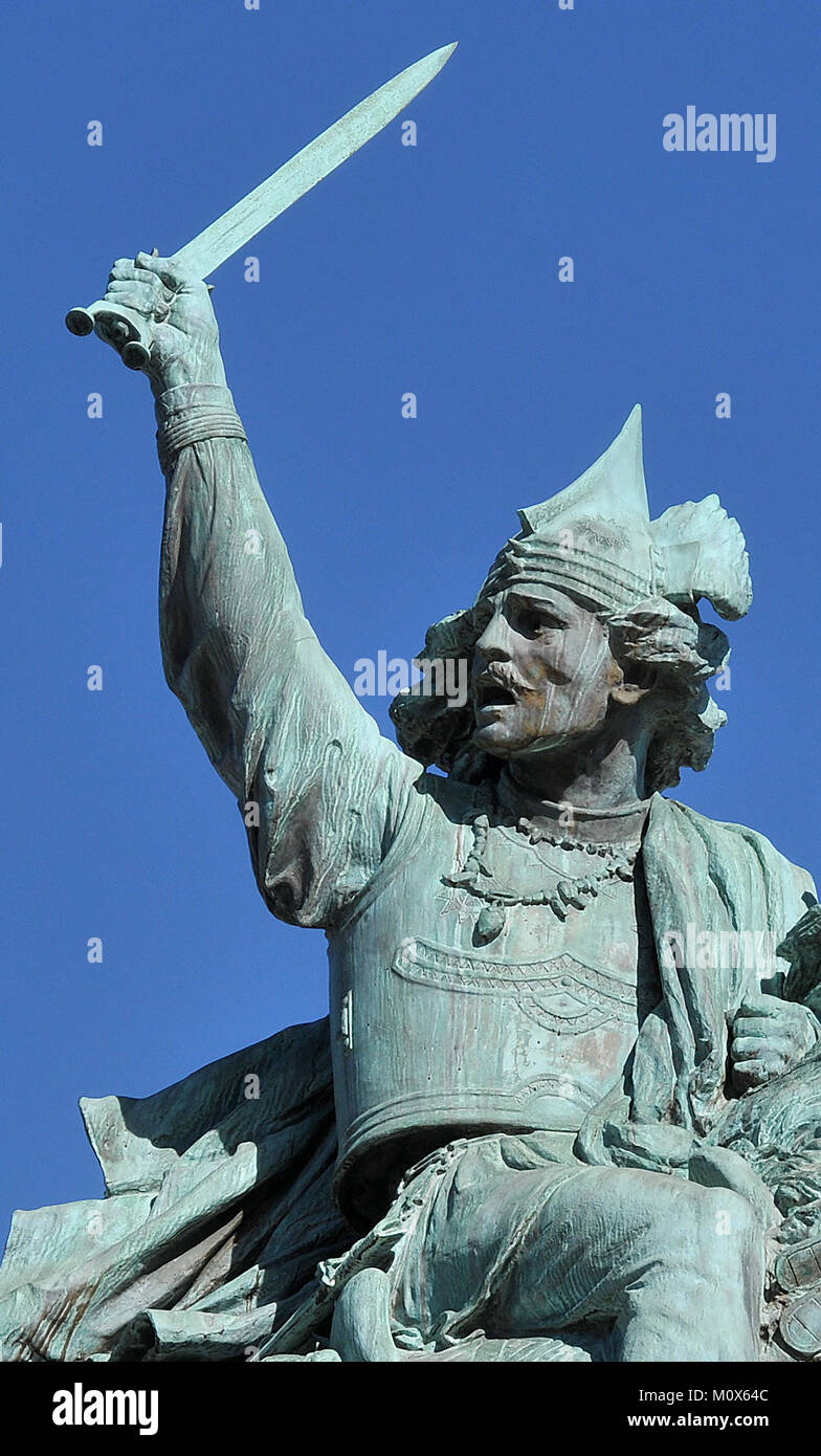 equestrian statue of Vercingetorix Jaude square Clermont-Ferrand Puy-de ...