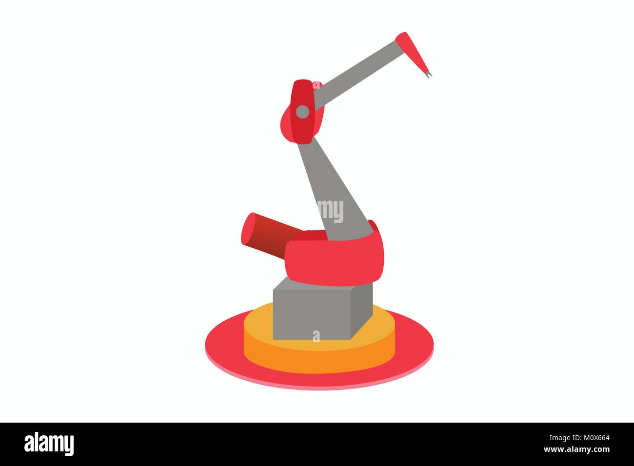 Illustration of industrial robot for assembly-line work in ...