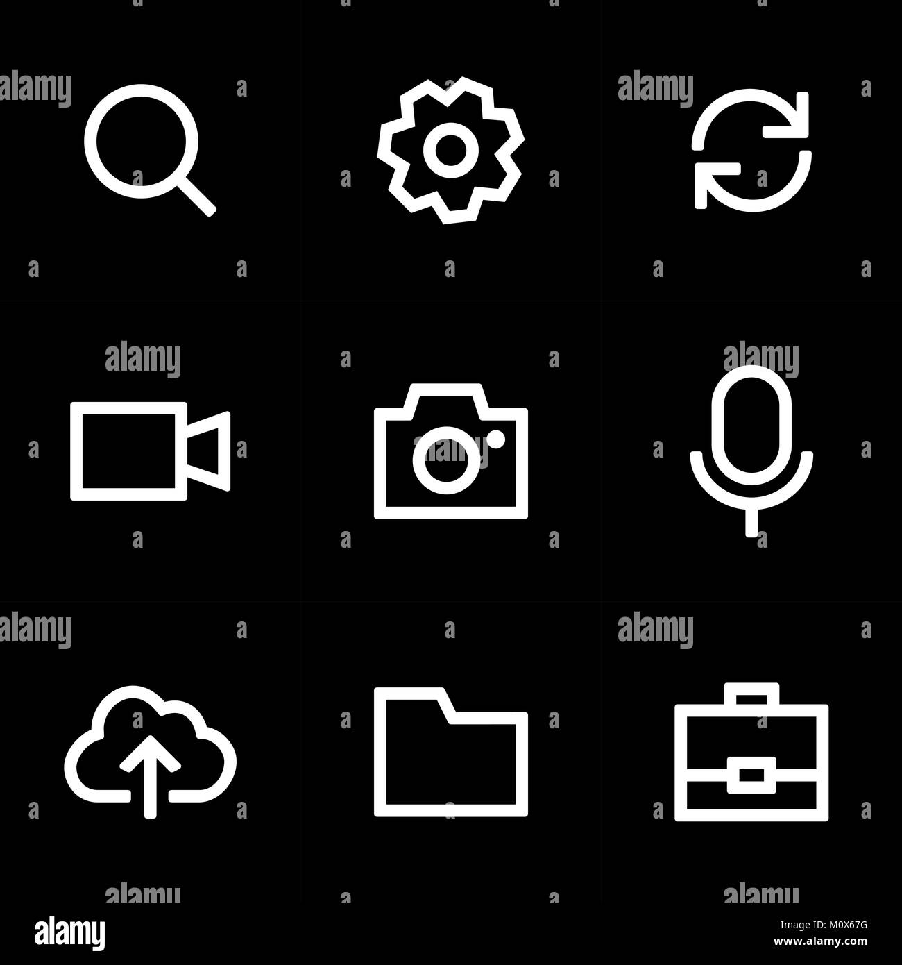 Set of icons for simple flat style ui design Stock Vector Image & Art ...