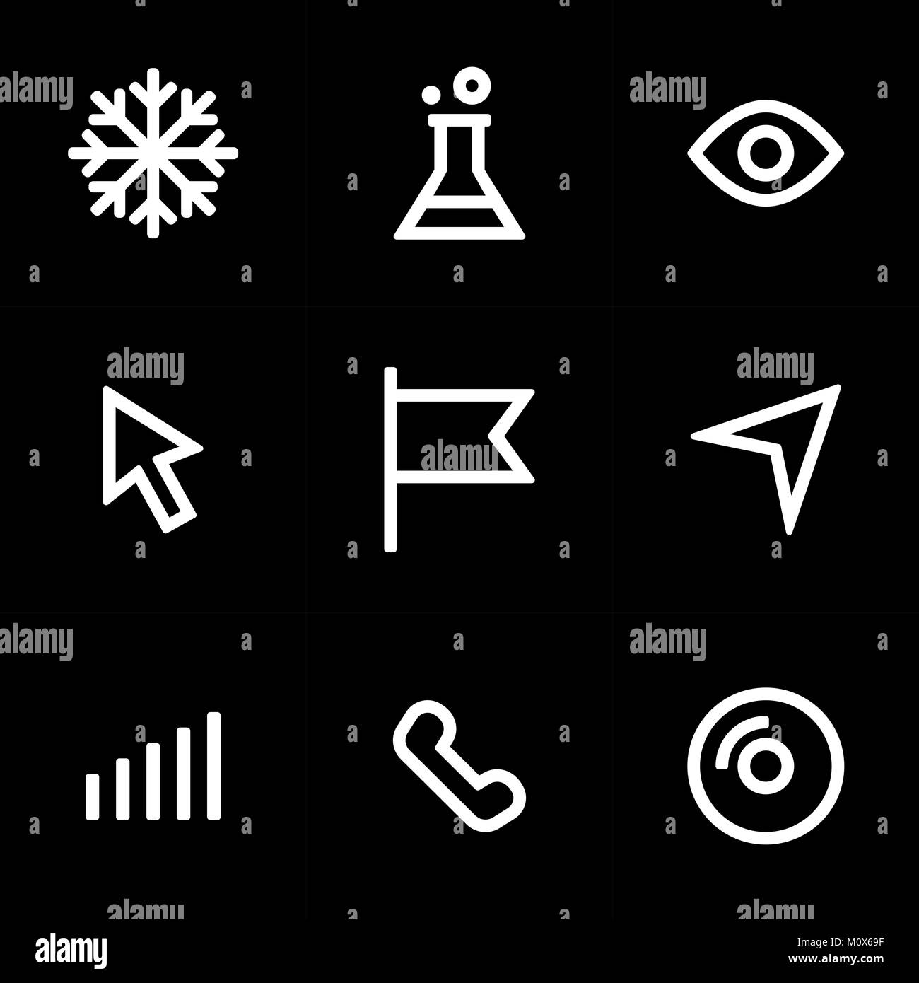 Set of icons for simple flat style ui design Stock Vector Image & Art ...