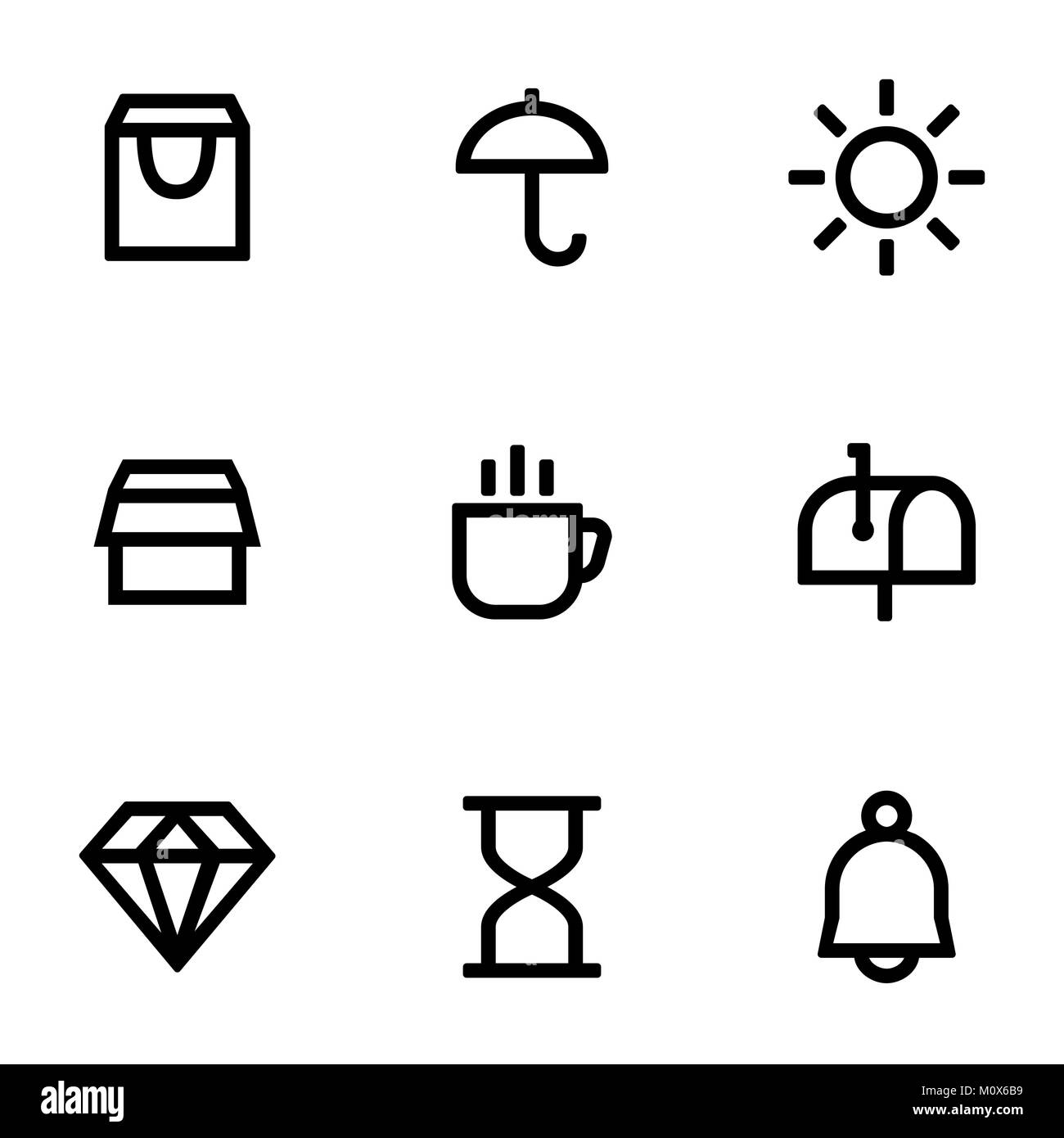 Set Of Icons For Simple Flat Style Ui Design Stock Vector Image And Art