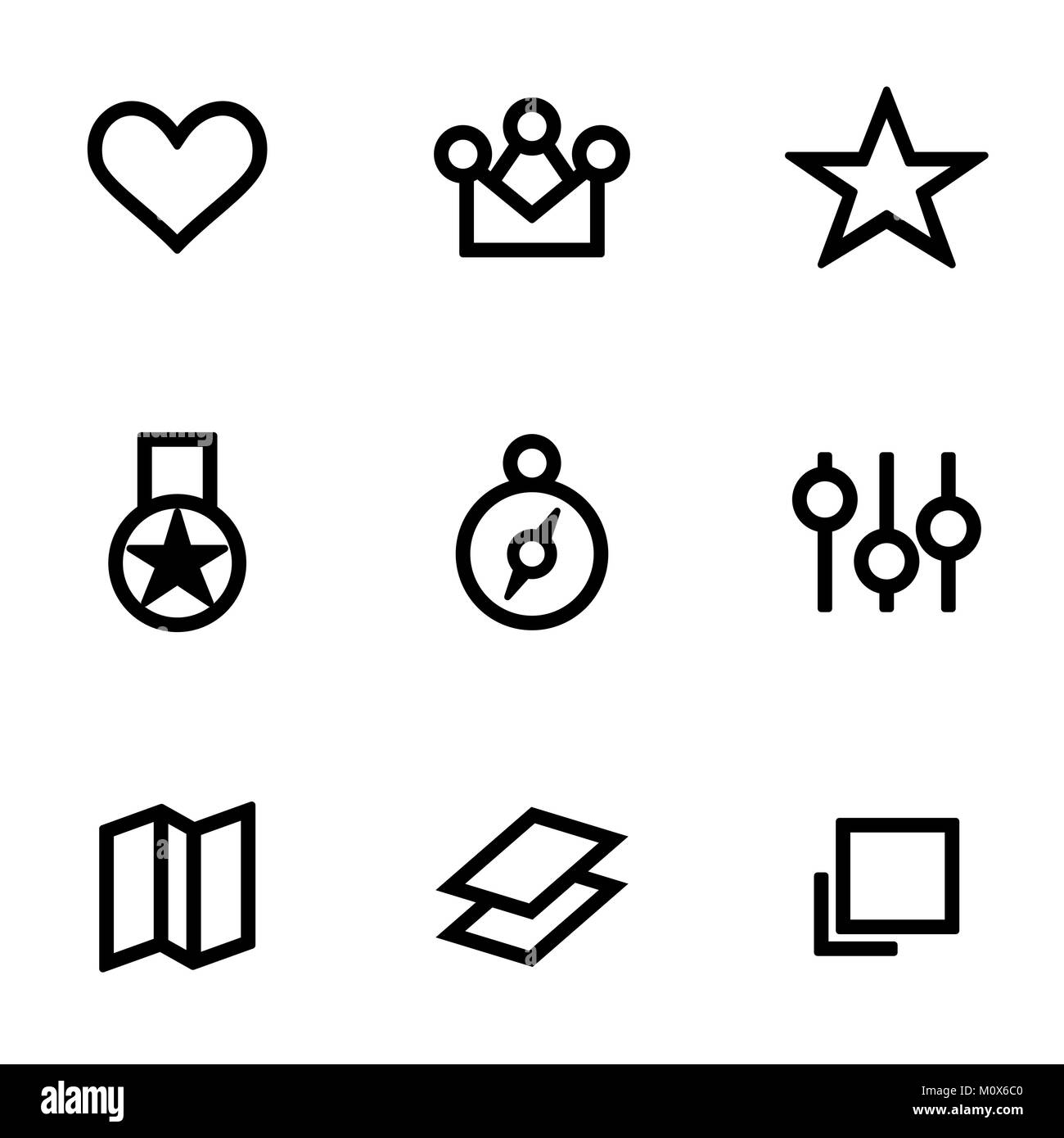 Simple vector outline map Black and White Stock Photos & Images - Alamy