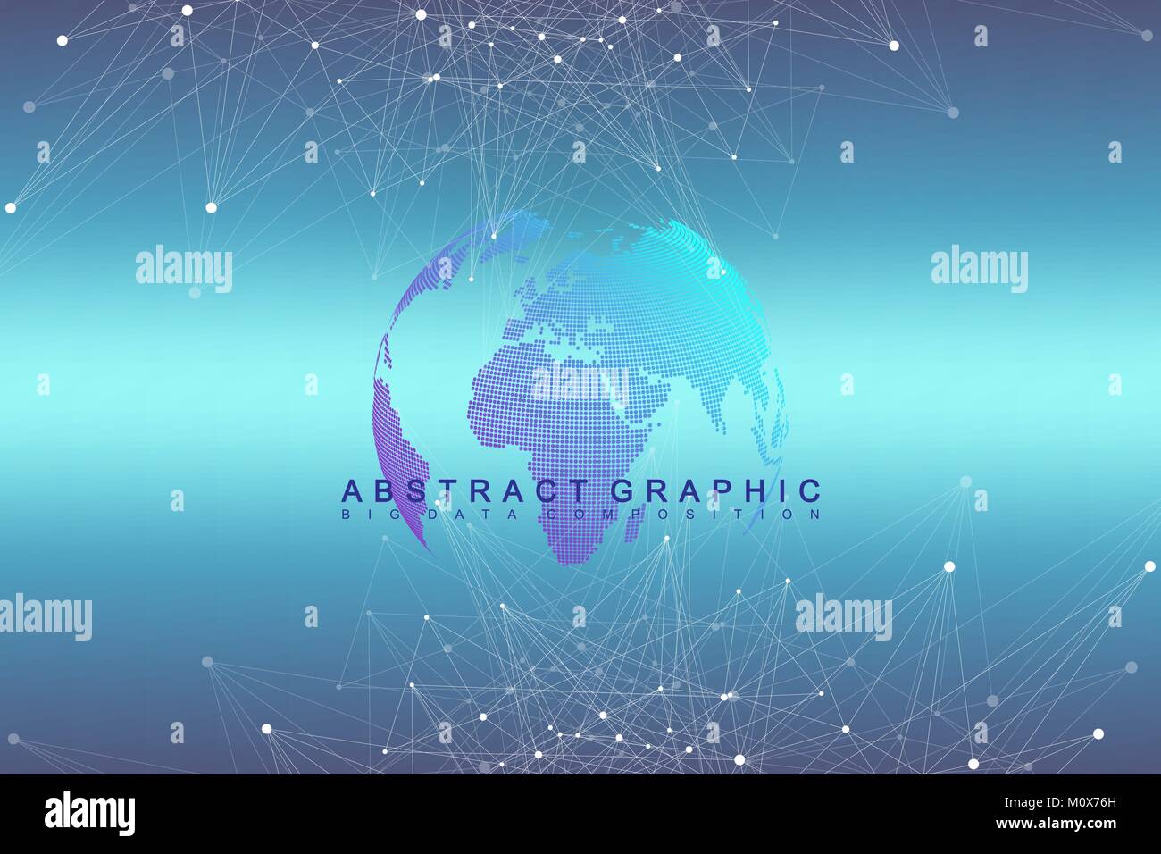 Virtual Graphic Background with World Globes. Global network. Digital ...