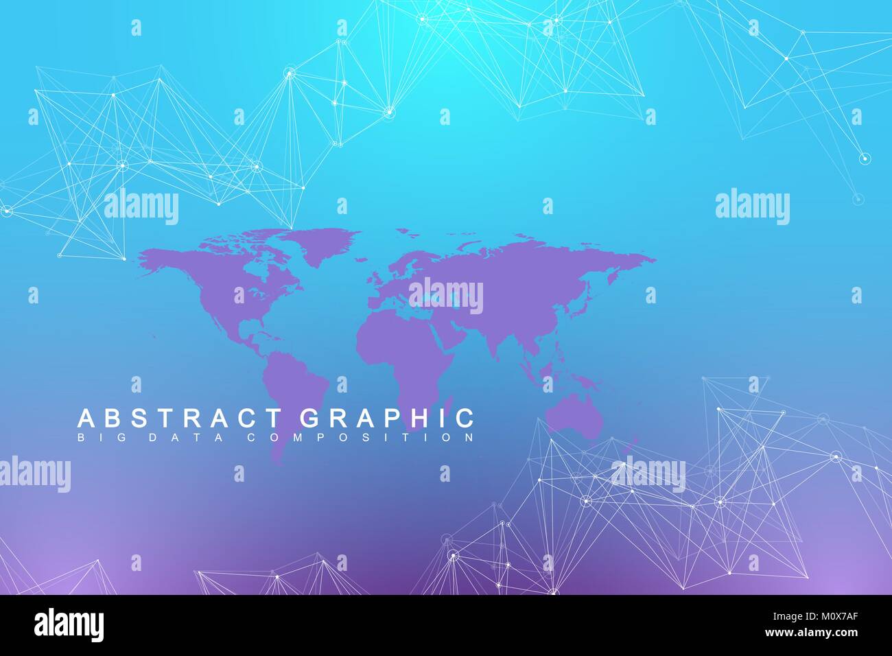 Political World Map with global technology networking concept. Digital ...
