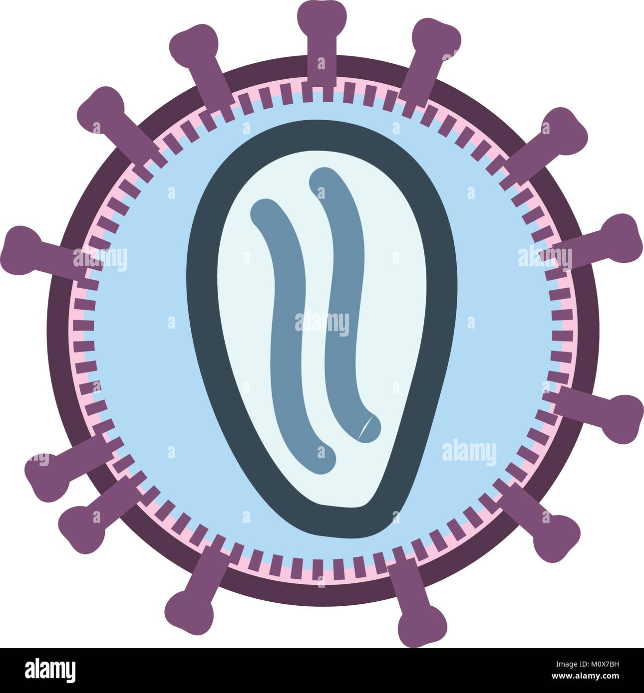 AIDS HIV virus linear Stock Vector Image & Art - Alamy