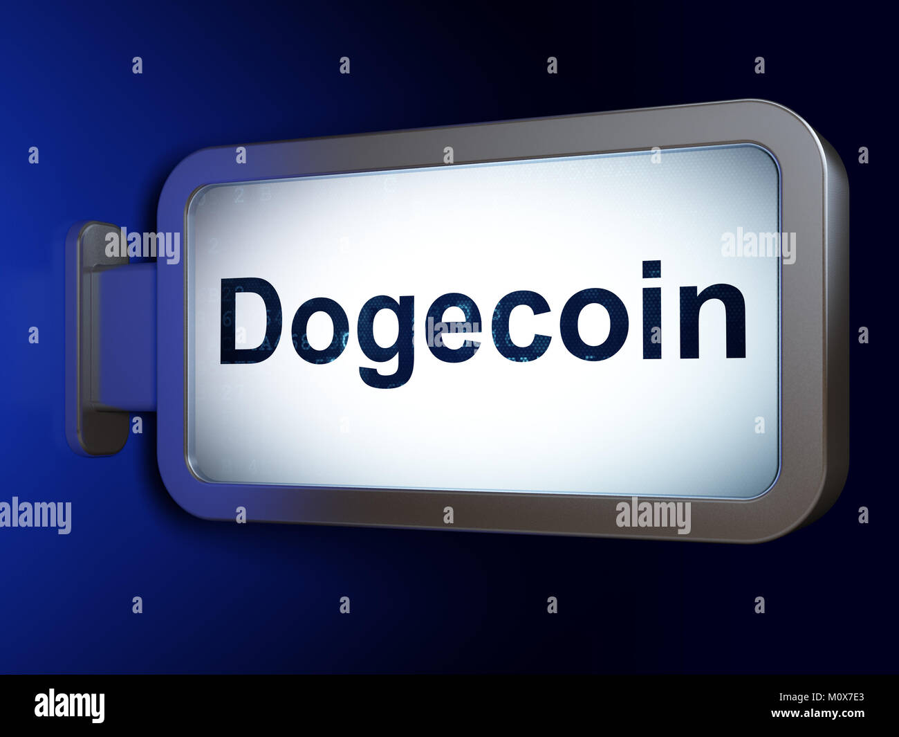 Cryptocurrency concept: Dogecoin on advertising billboard background ...