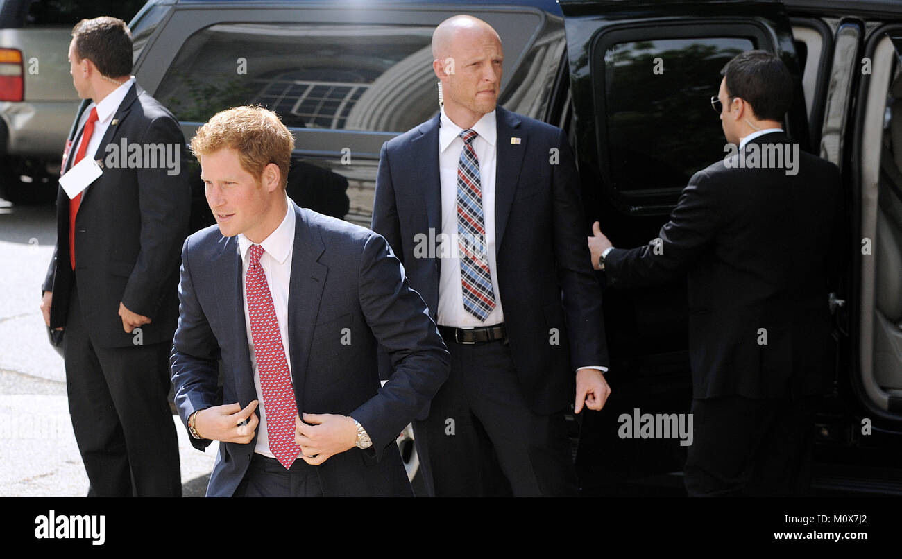 HRH Prince Harry arrives on Capitol Hill to tour an anti-landmine ...
