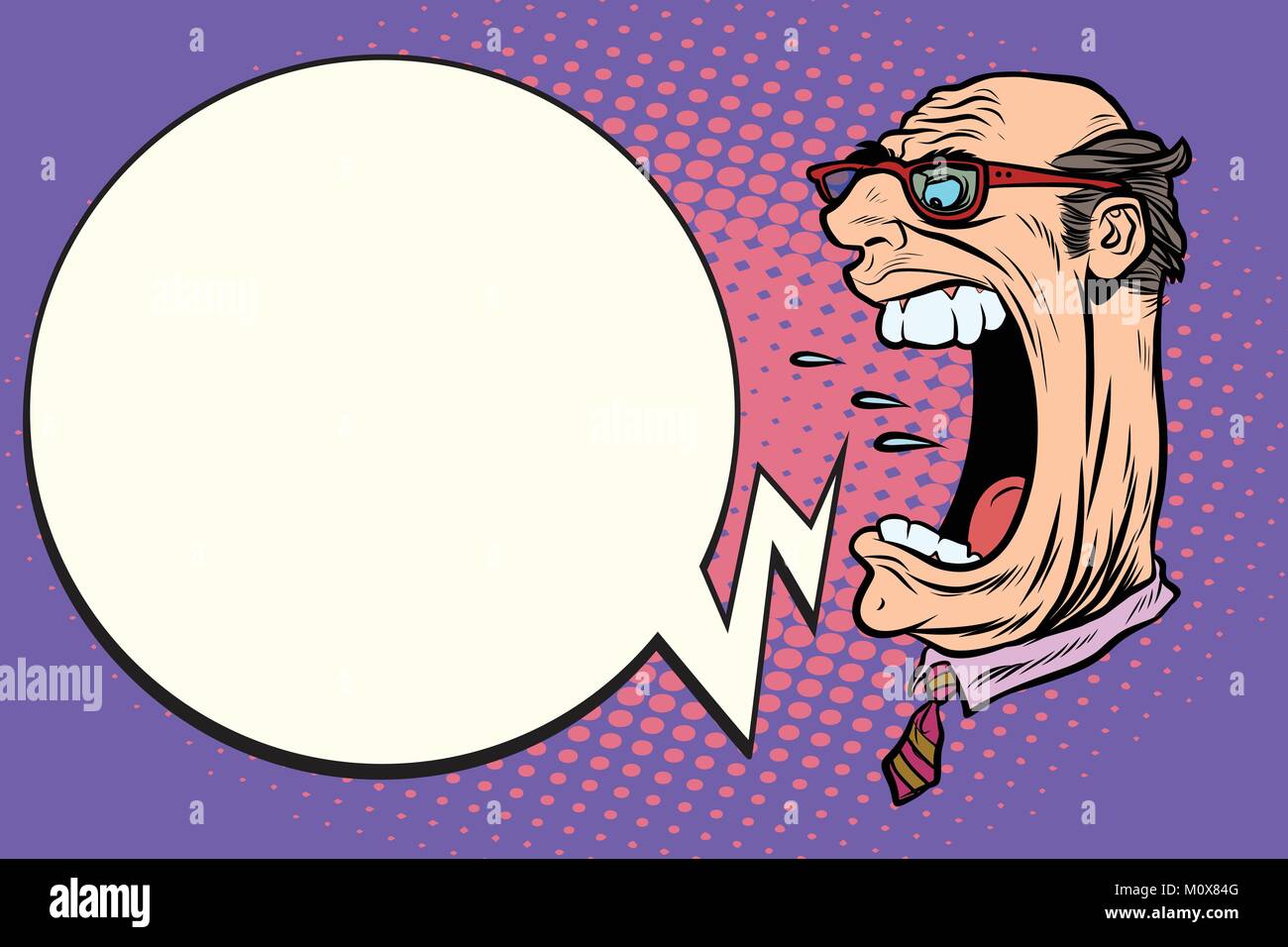 Angry boss screaming, the giant head Stock Vector Image & Art - Alamy