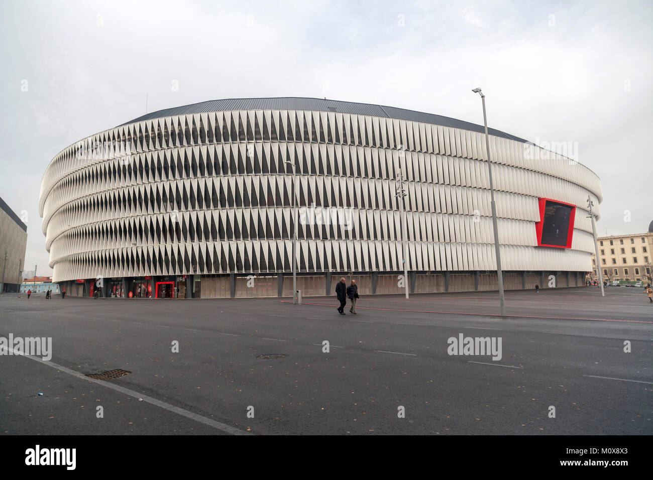 San Mames, football stadium, home of Athletic de Bilbao ,detail facade ...