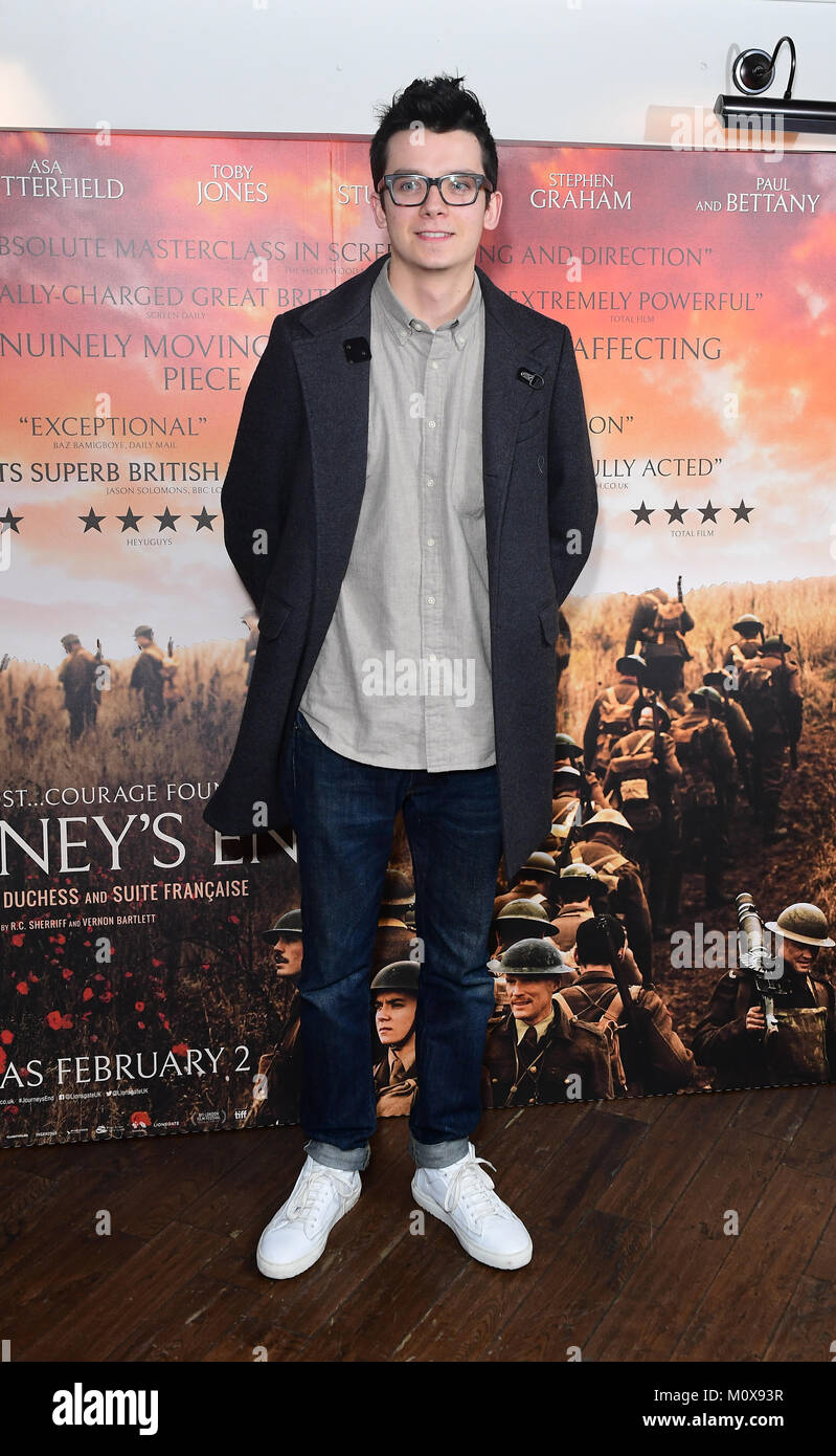 Actor Asa Butterfield at a screening of Journey's End at Picturehouse ...