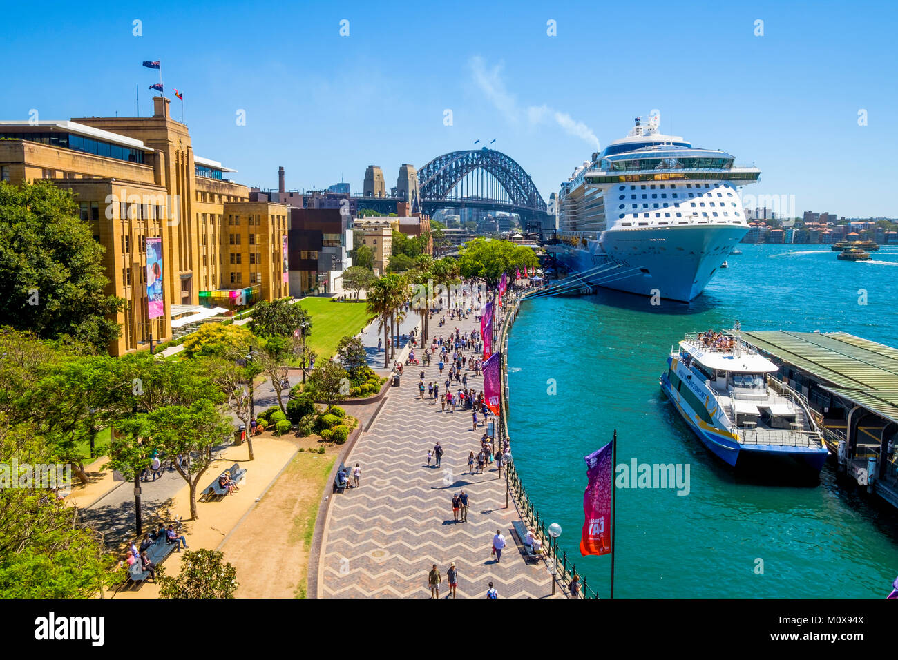 Royal Caribbean's Ovation of the Seas cruise ship moored at Overseas ...