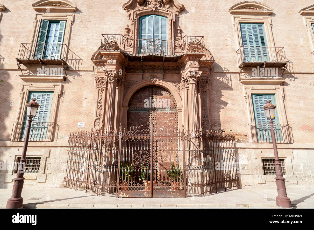 Historic building,palace,palacio episcopal,baroque-rococo style,door ...