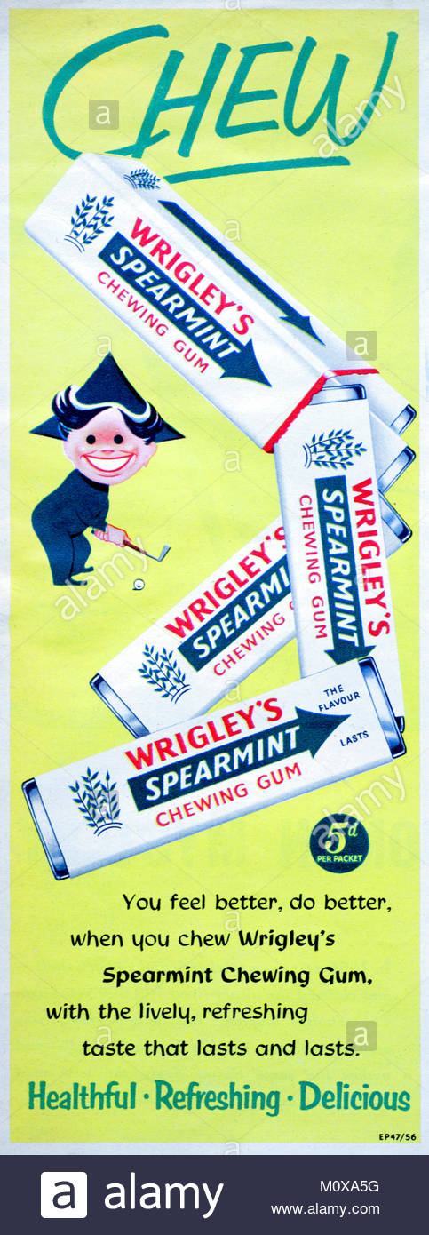 Wrigleys gum adverts hi-res stock photography and images - Alamy