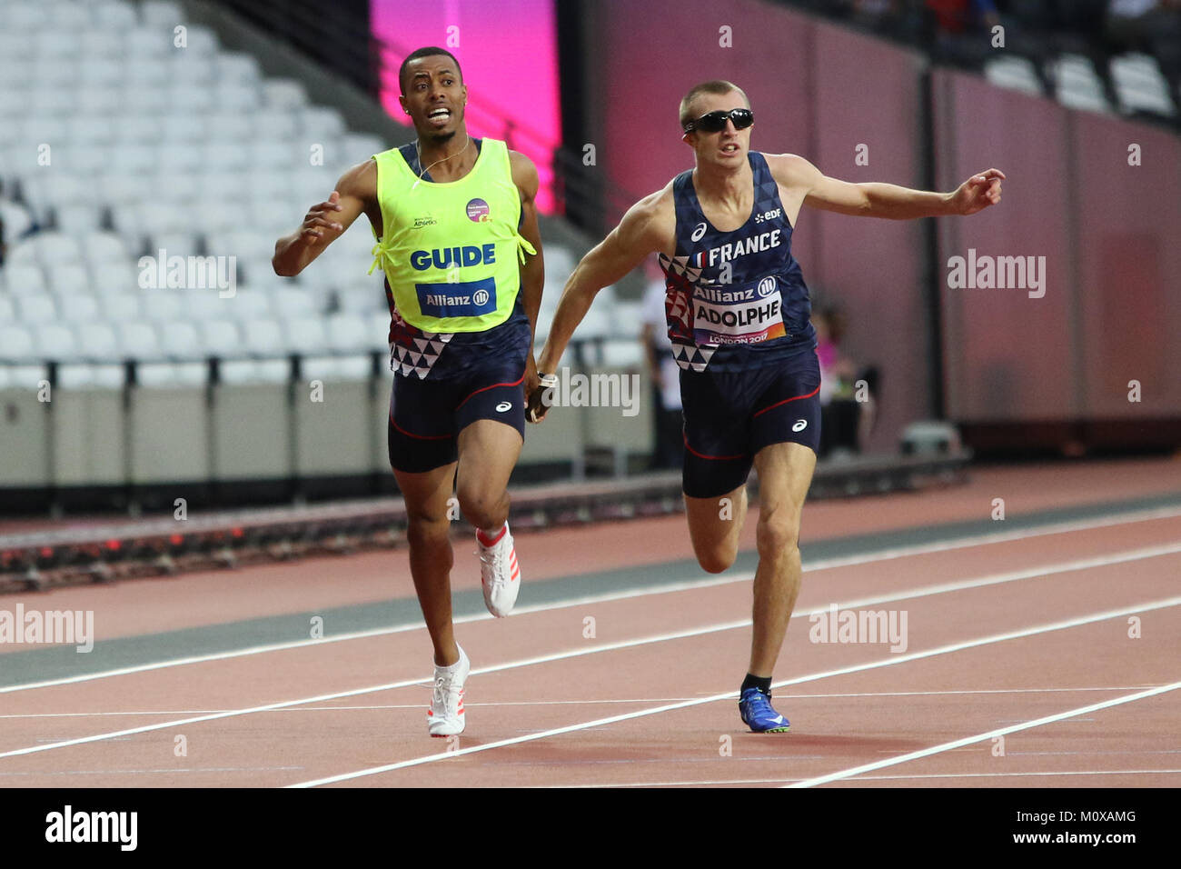 Timothee ADOLPHE of France in the Men's 400m T11 Final at the World ...