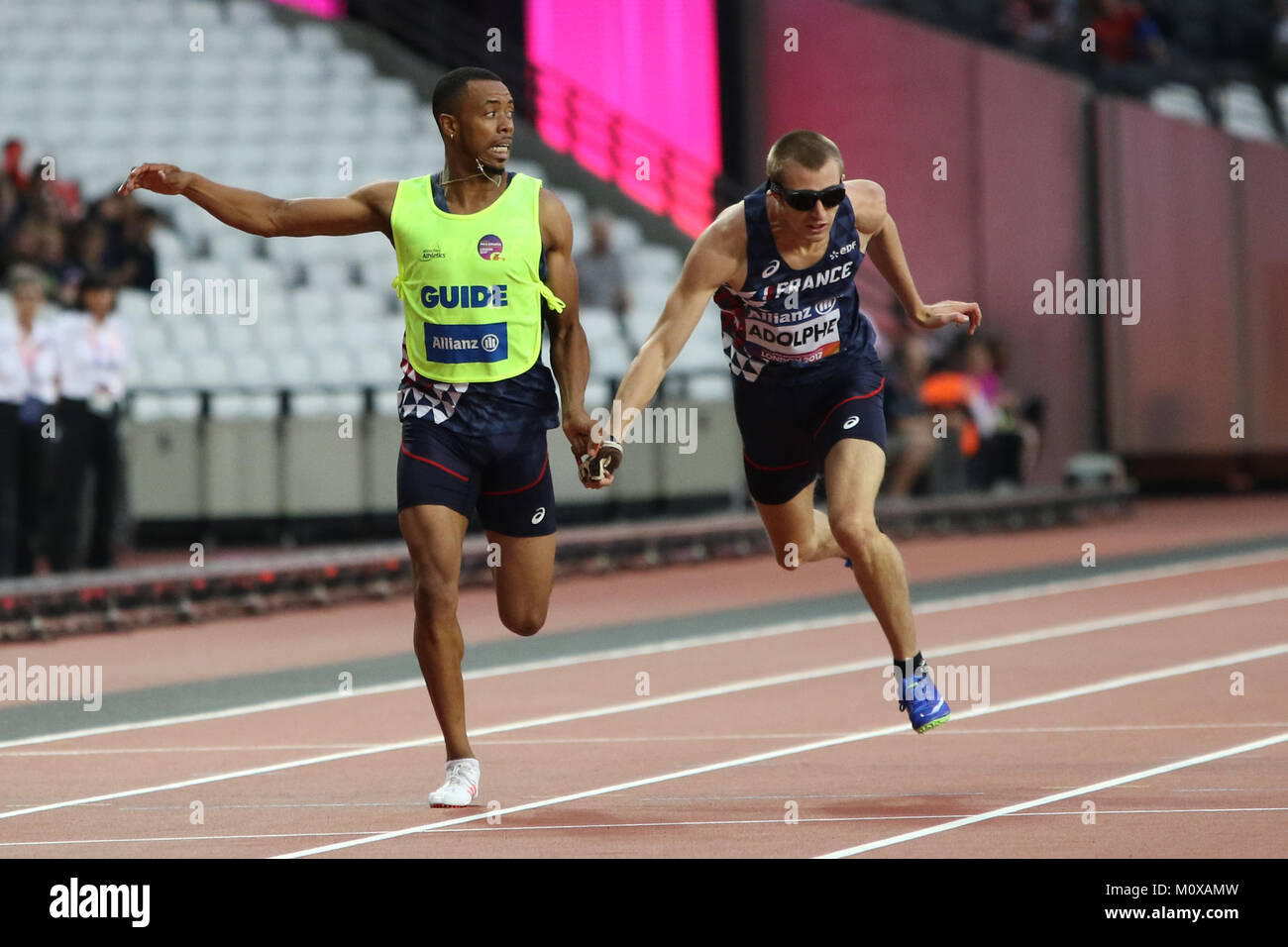 Timothee ADOLPHE of France in the Men's 400m T11 Final at the World ...
