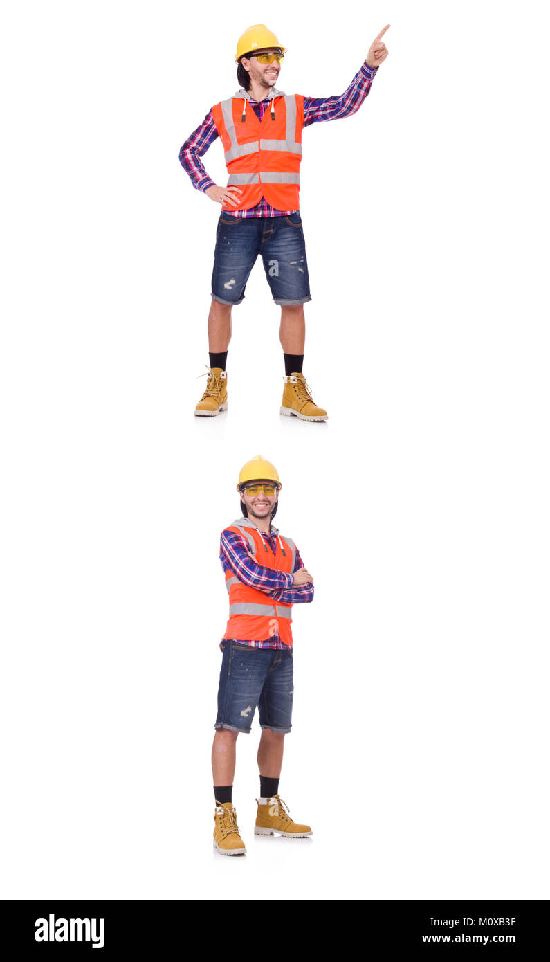 Foreman isolated on white Stock Photo - Alamy