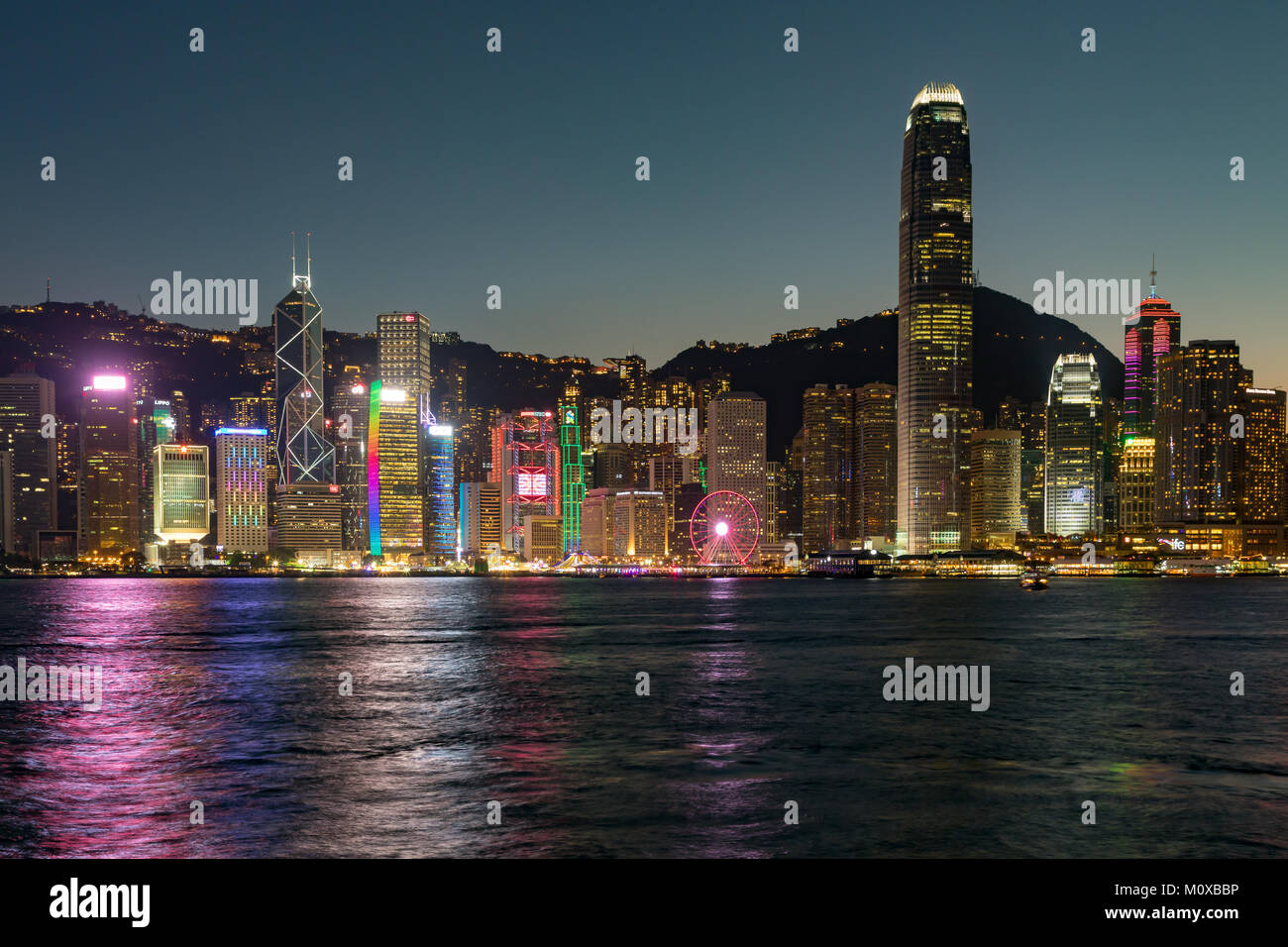 Hong Kong China Asia Jan 14, 2018 Hong Kong island seen across Hong ...