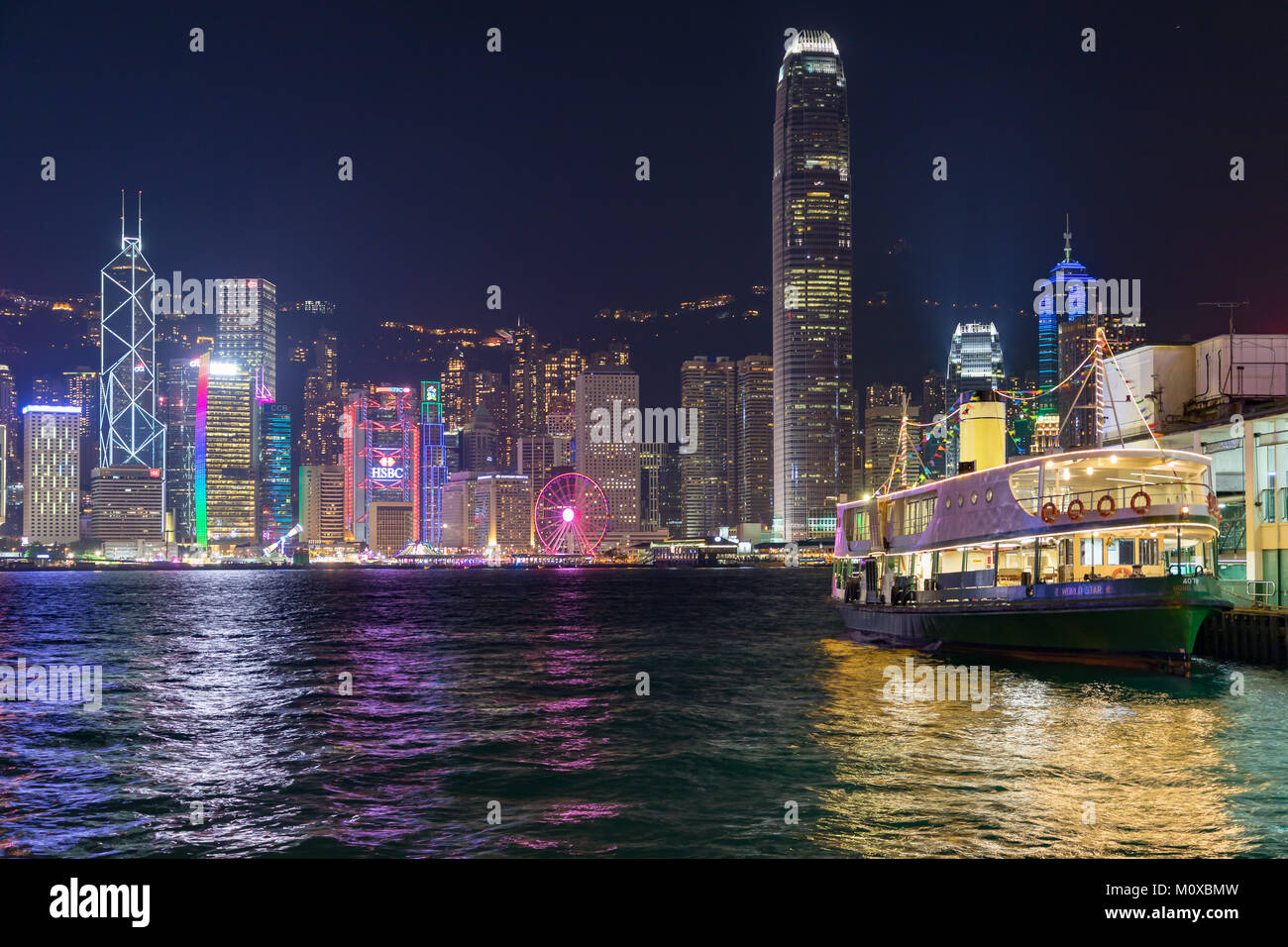 Hong Kong China Asia Jan 14, 2018 Hong Kong island seen across Hong ...