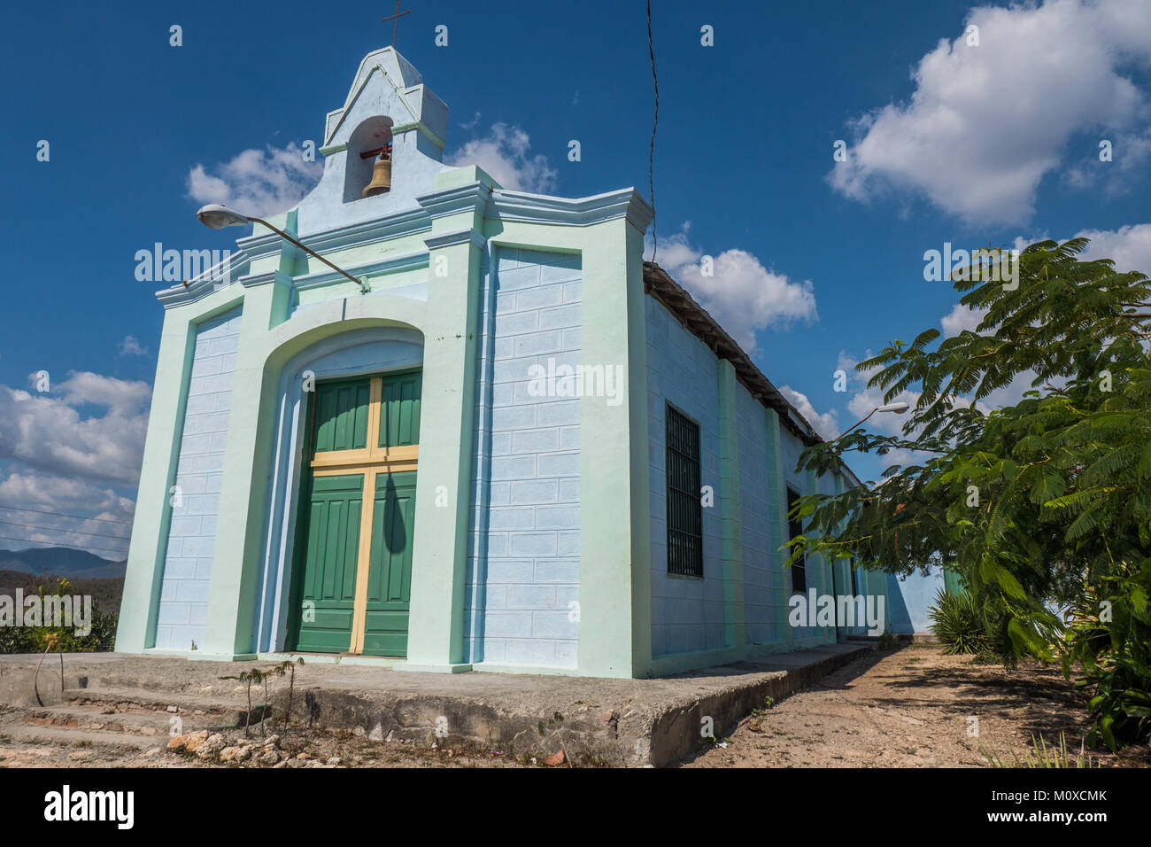 Rebuilt church on Grandma Island after hurricane damage in Santiage de ...