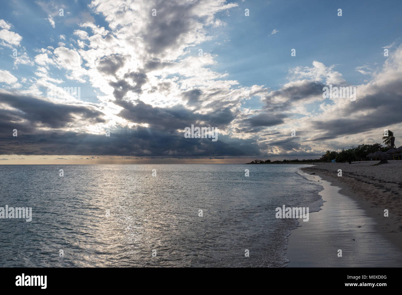 Sunset over on Playa Anacon Beach, Trinidad, Cuba Stock Photo - Alamy
