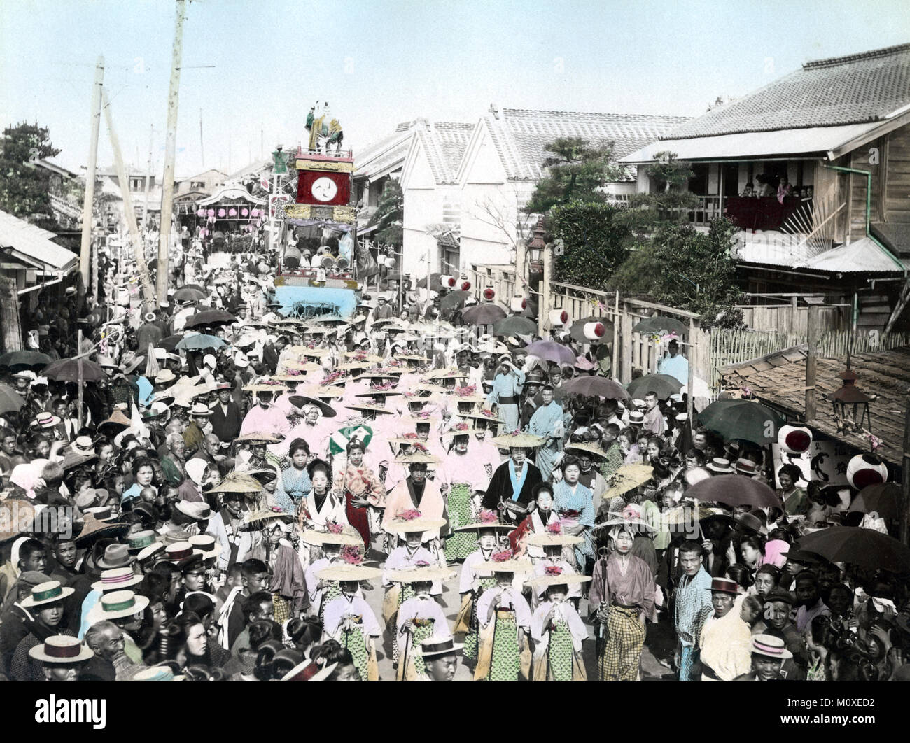 Street procession, festival or carnival, Japan, c.1890 Stock Photo - Alamy