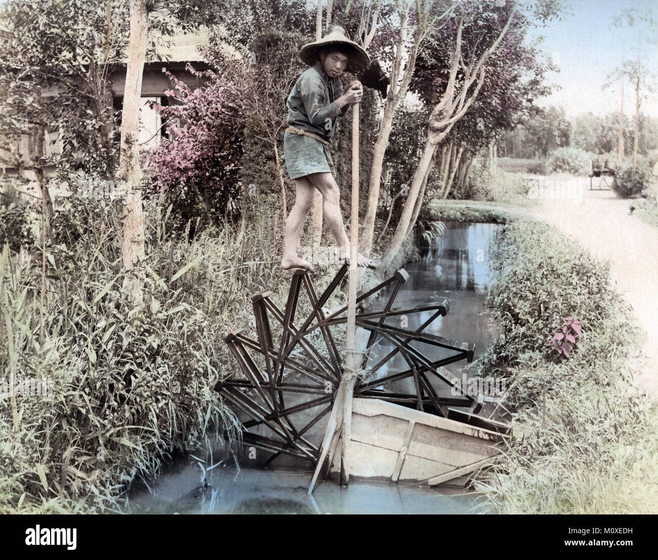 Water wheel irrigation rice fields hi-res stock photography and images ...