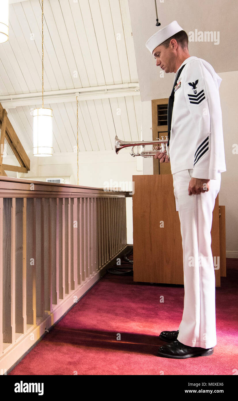 SAN DIEGO (September 07, 2017) -- Navy Musician 1st Class Collin ...