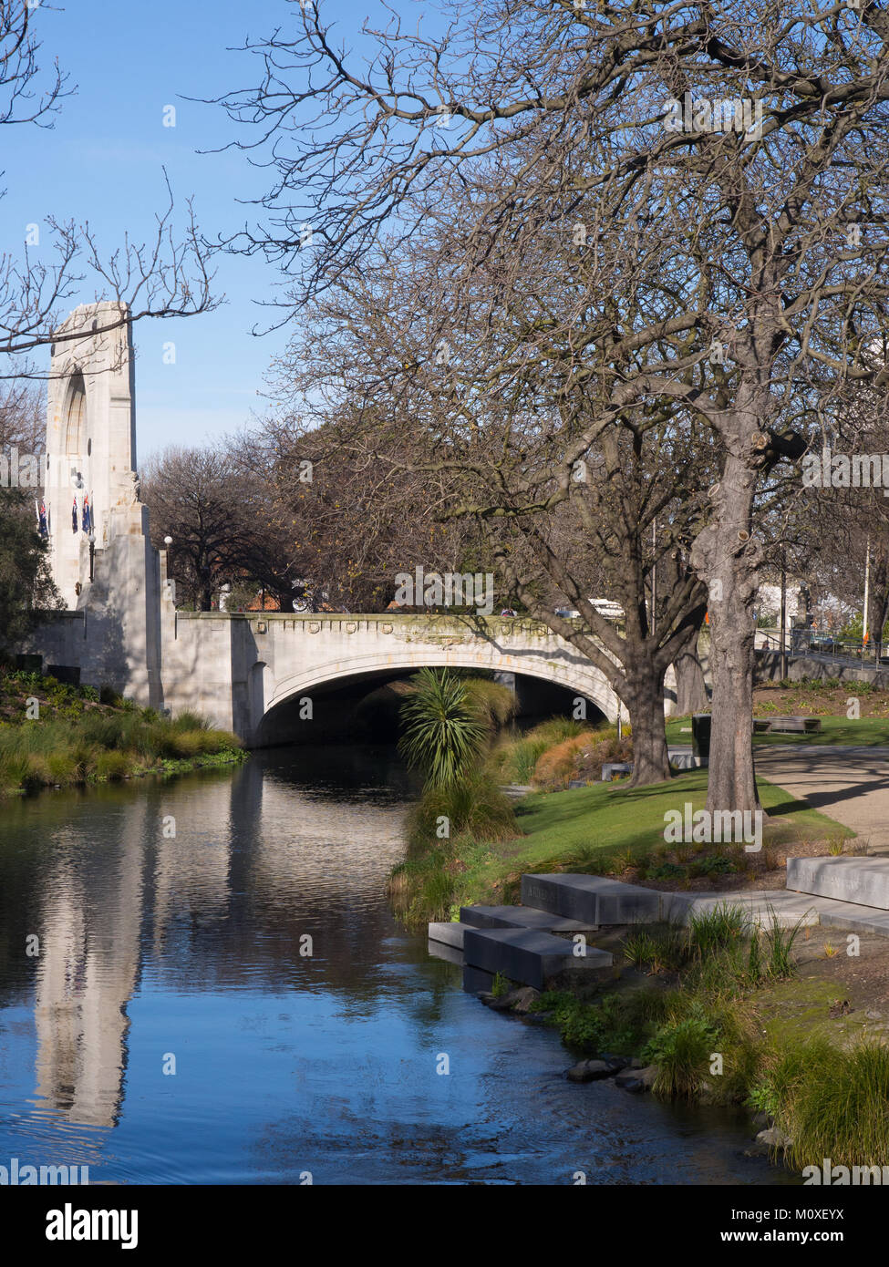 Avon River Bridge of Remembrance Stock Photo - Alamy