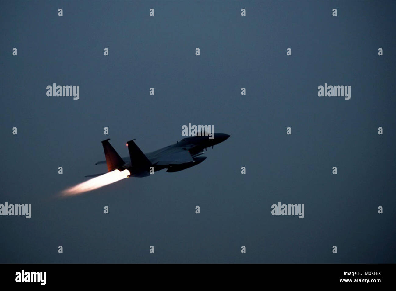 A 493rd Fighter Squadron F-15C Eagle takes off at Royal Air Force ...