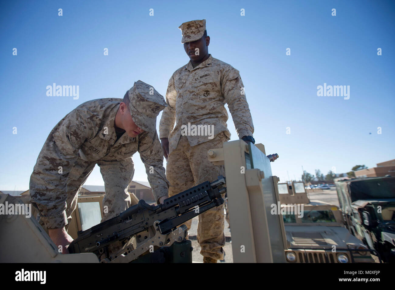 U.S. Marine Corps Lance Cpl. Tyler M. Bickel, left, and Cpl. Broderick ...