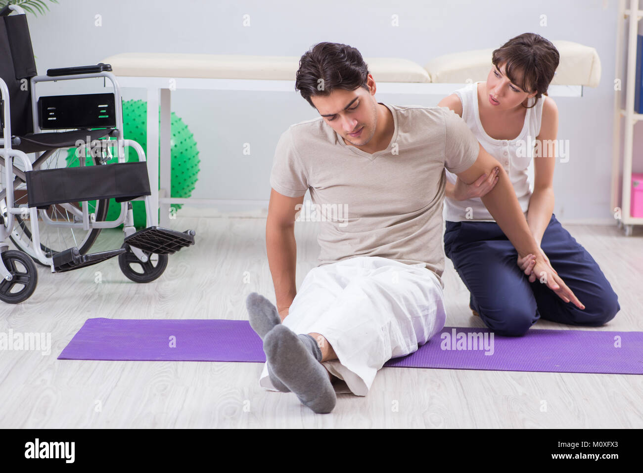 Patient recovering in hospital after injury trauma Stock Photo - Alamy