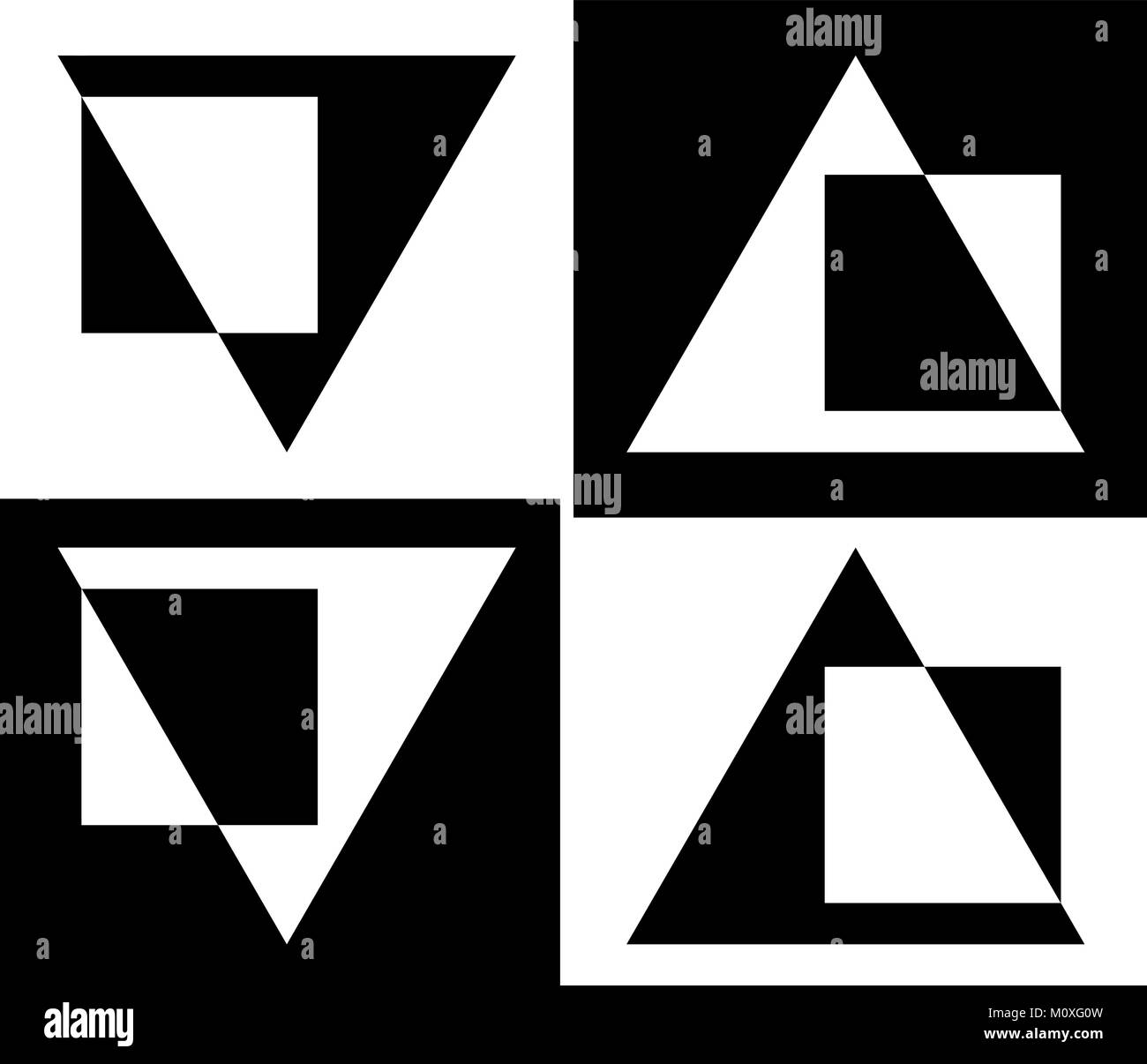 abstraction from triangles and squares design business logo Stock ...