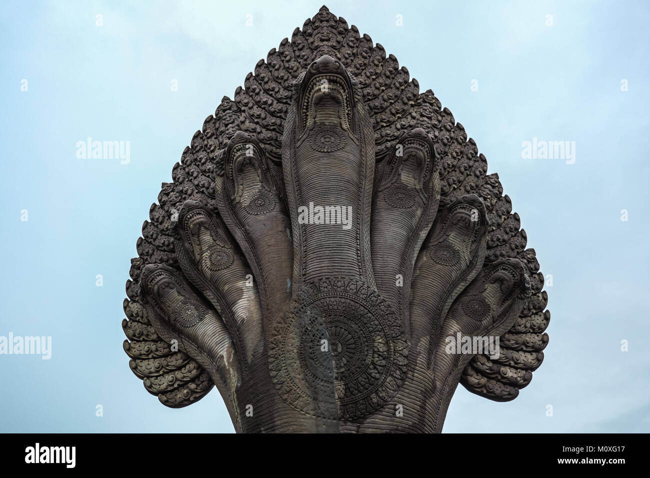 Angkor Wat Temple seven head snake statue in Siem Reap, Cambodia Stock ...