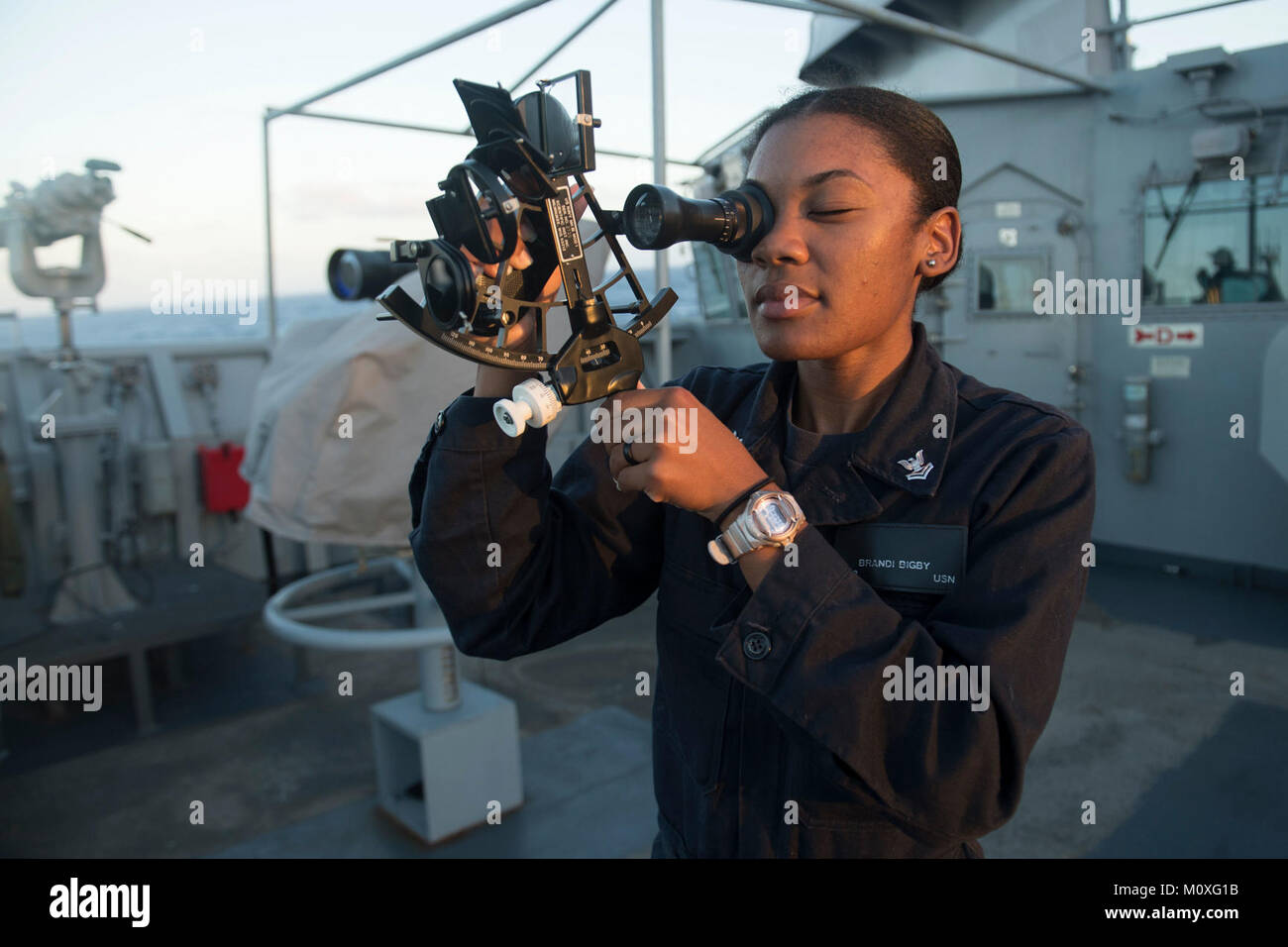 PACIFIC OCEAN (JAN. 14, 2018) Quartermaster 2nd Class Brandi Bigby ...