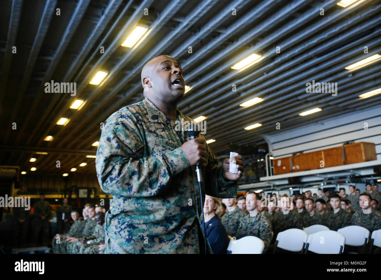 PACIFIC OCEAN – Master Gunnery Sgt. Torain Kelly, the operations chief ...