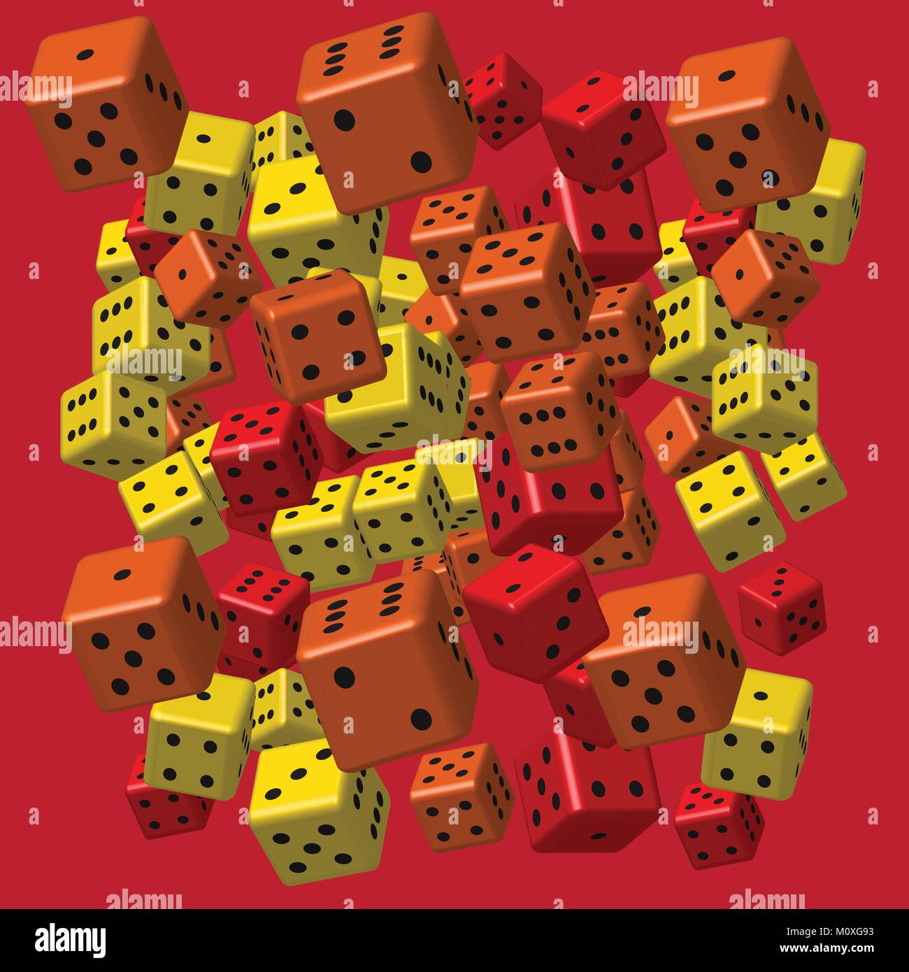 Yellow dice Stock Vector Images - Alamy