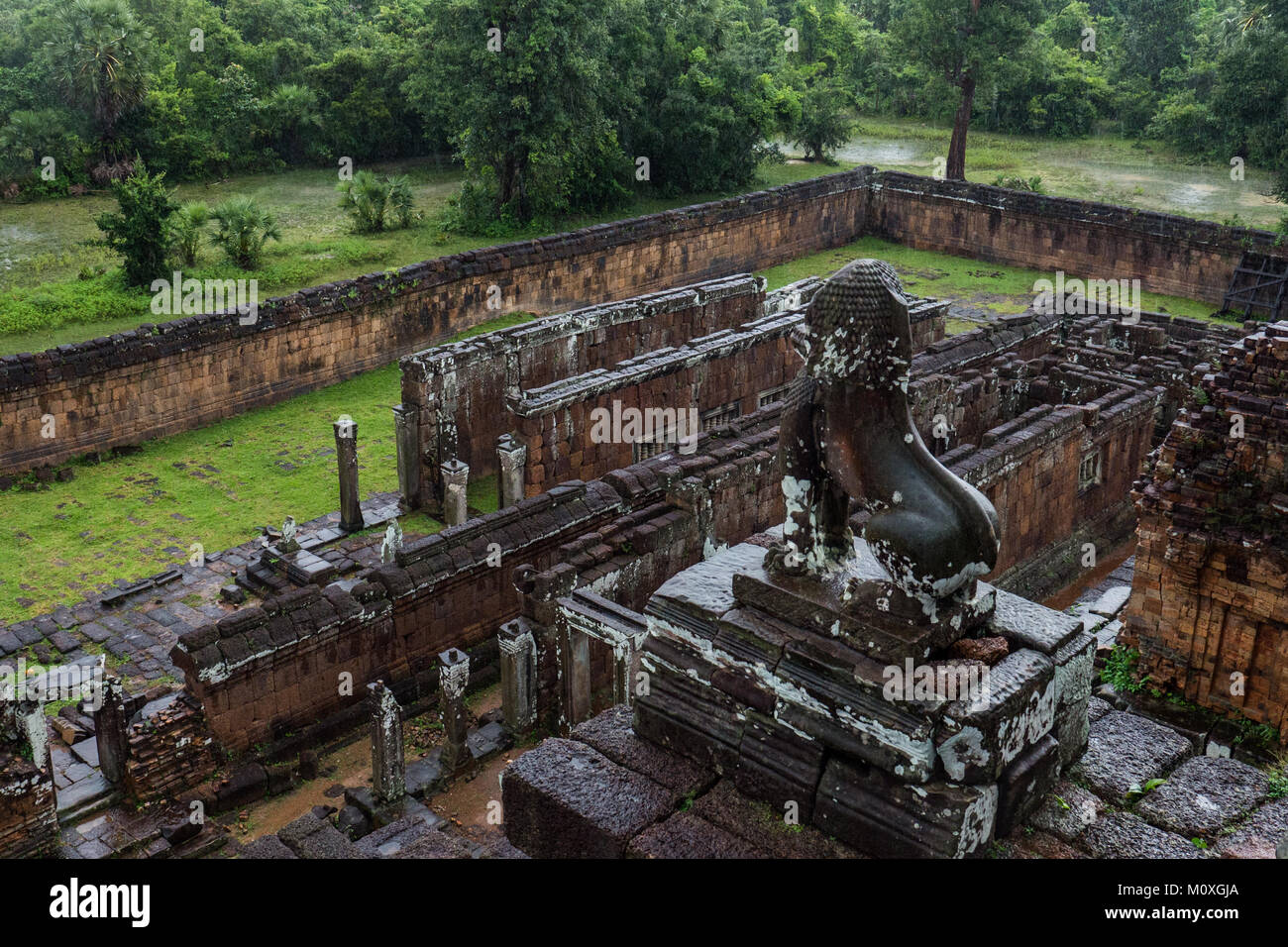 Pre Rup Temple in the rain at Angkor Wat, Siem Reap, Cambodia Stock ...