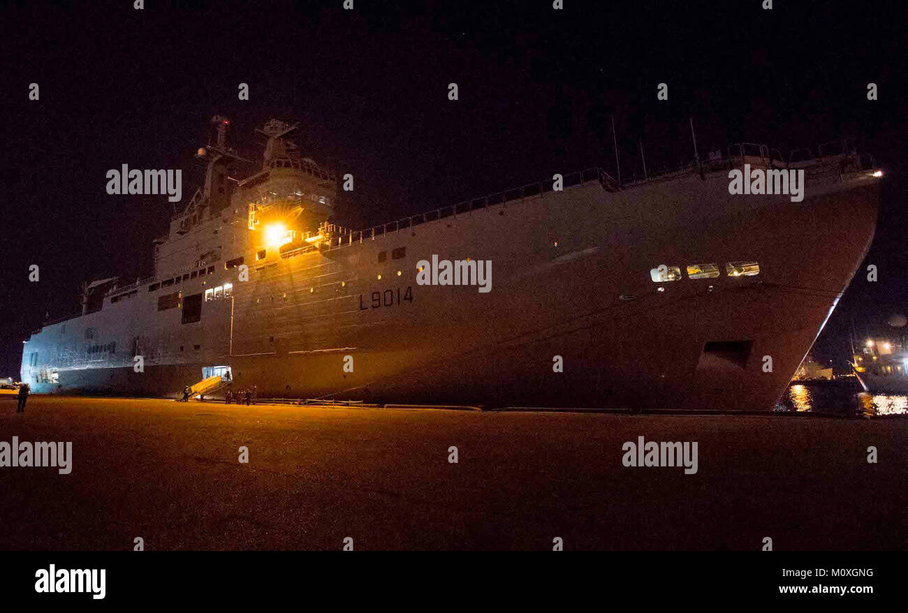 MANAMA, Bahrain (Jan. 18, 2018) The French navy Mistral-class ...