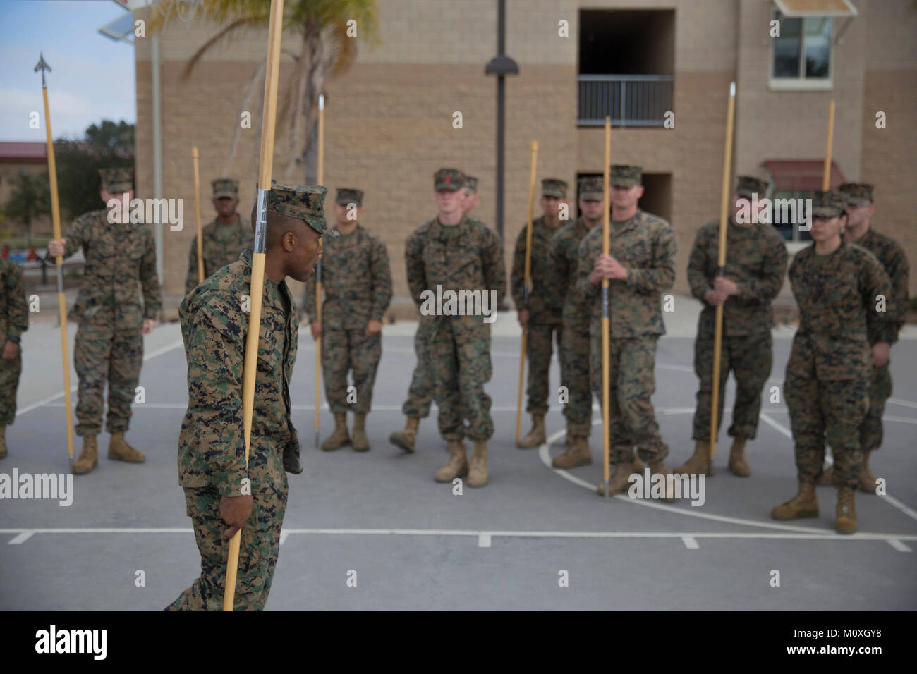 U.S. Marine Sgt. Clarence Lamin, a warehouse clerk with 1st Supply ...
