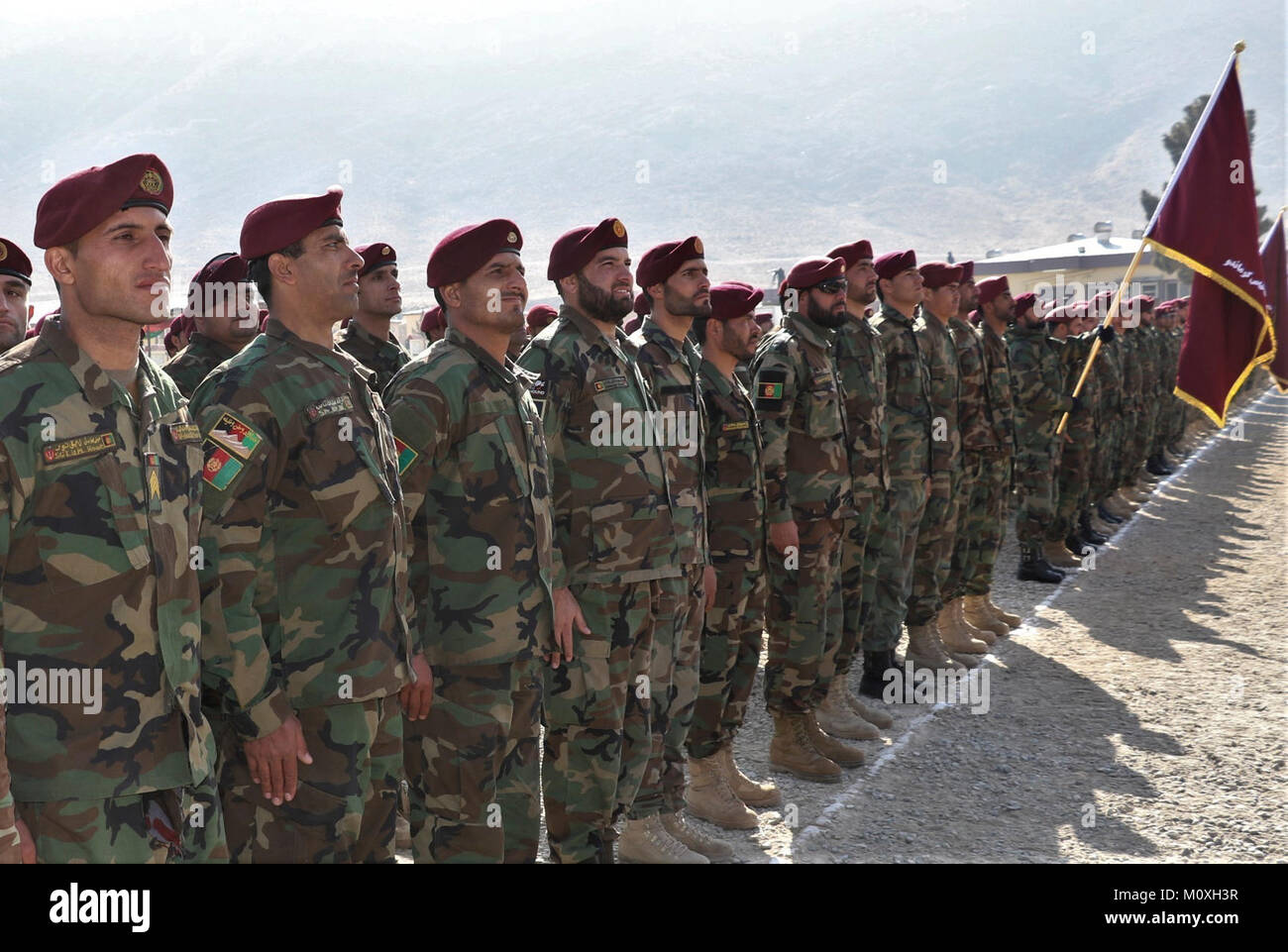 Afghan Commandos listen to President Ashraf Ghani’s message during his ...